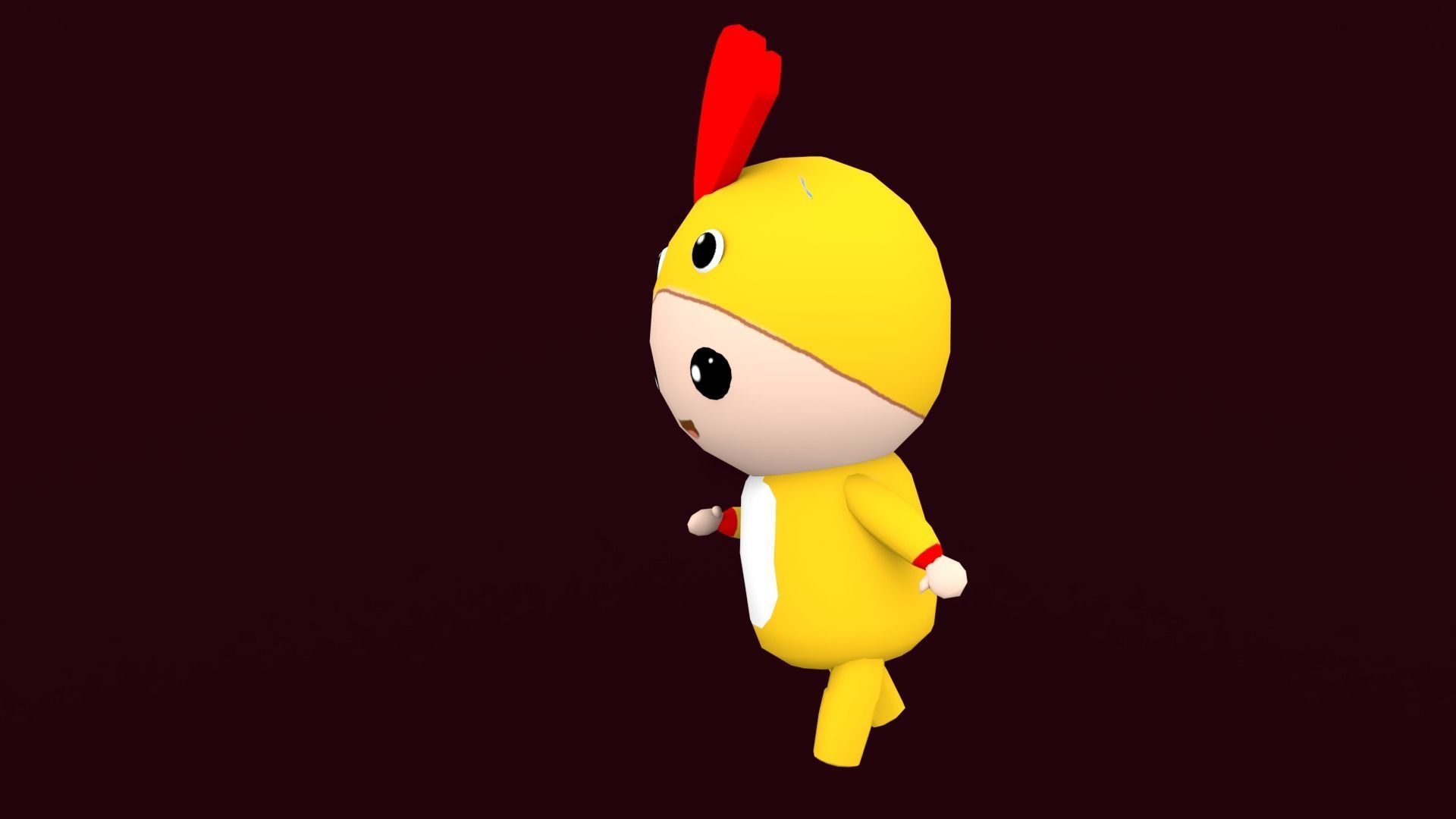 Chibi Chicken Animated For Games free VR / AR / low-poly 3D model ...