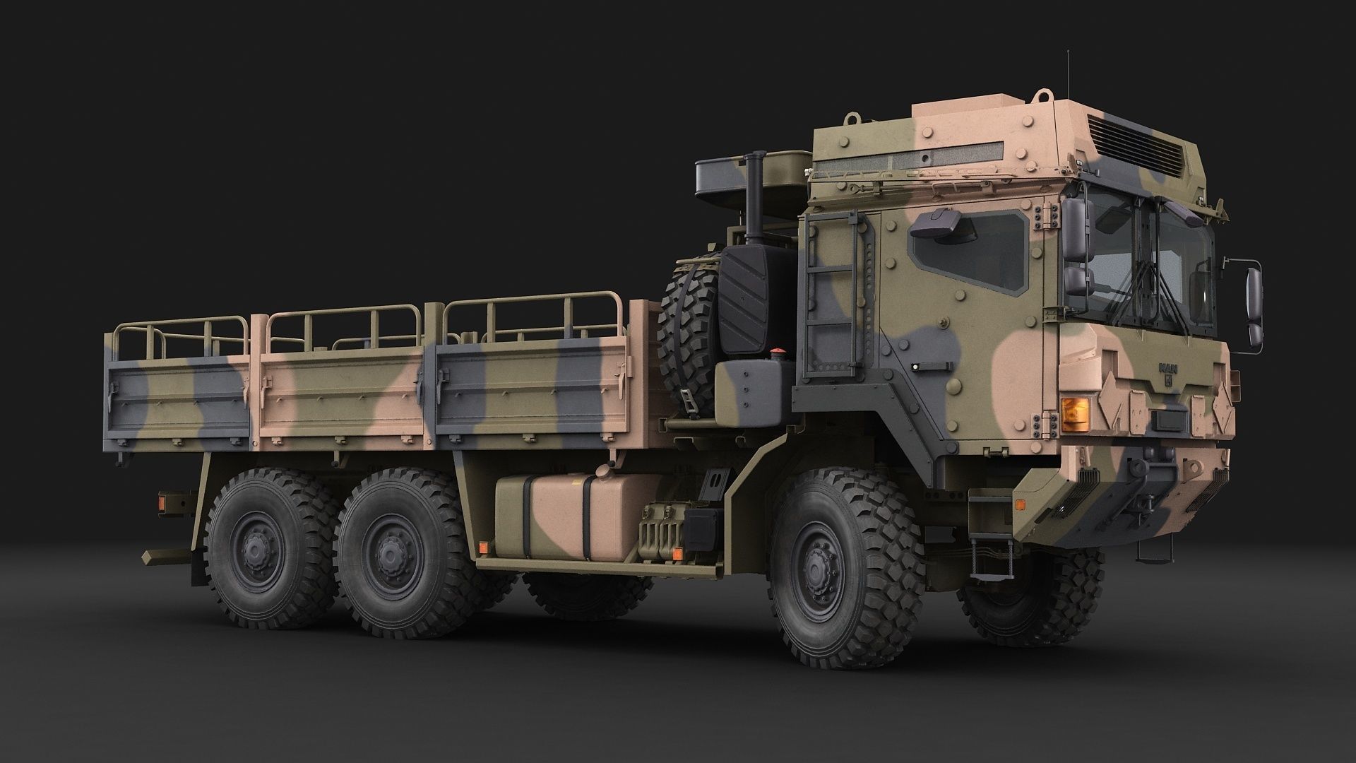 Military truck MAN HX61 Armor 3D model | CGTrader