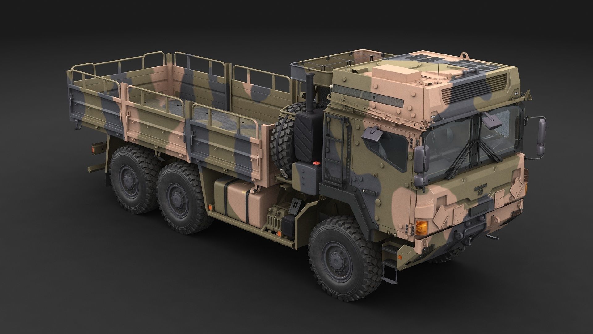 Military truck MAN HX61 Armor 3D model | CGTrader
