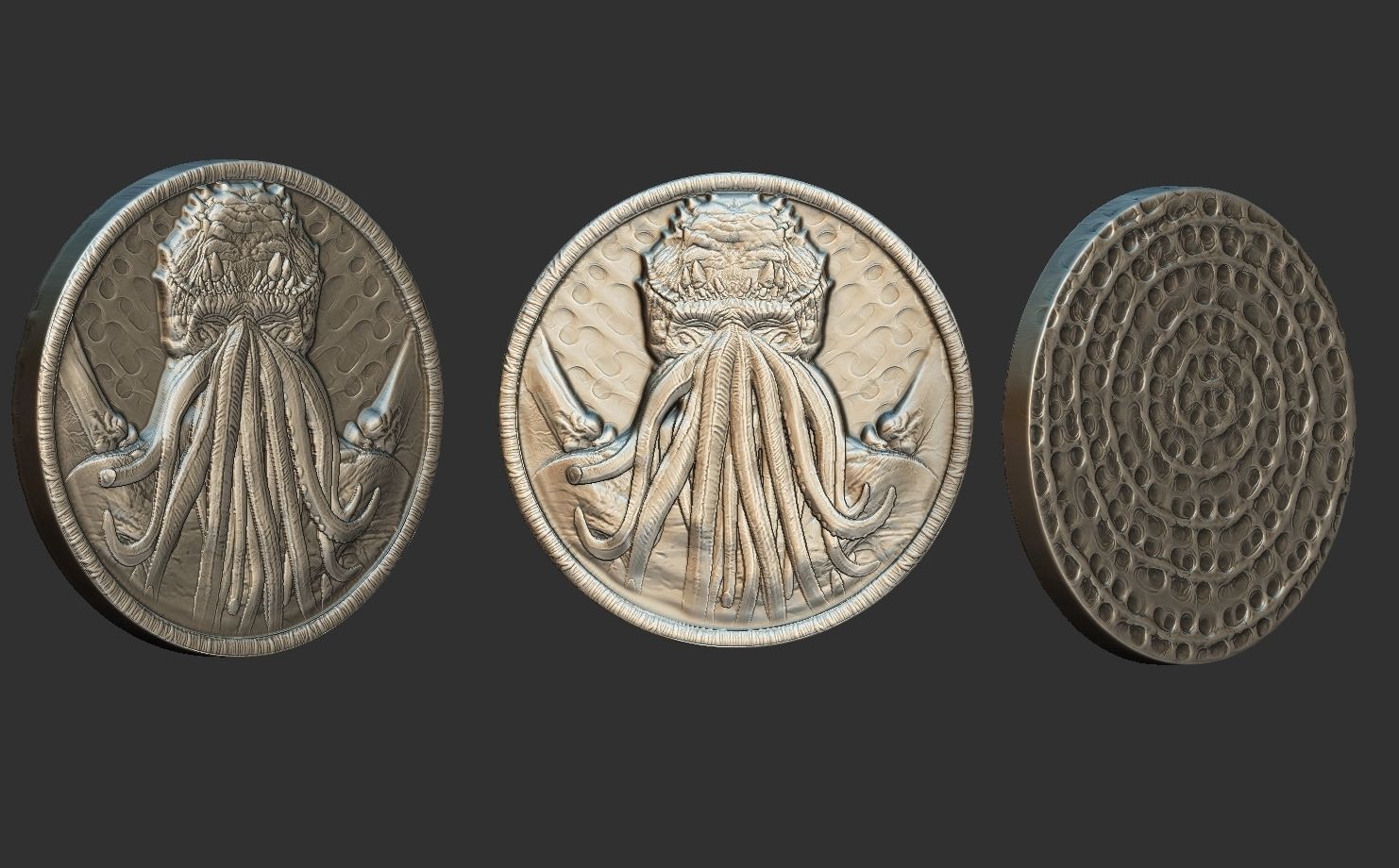 Cthulhu Lovecraftian COIN 3D model 3D printable | CGTrader