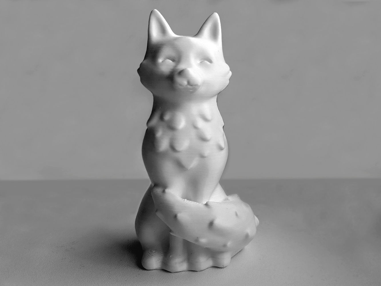 Sitting fox 3D model 3D printable | CGTrader