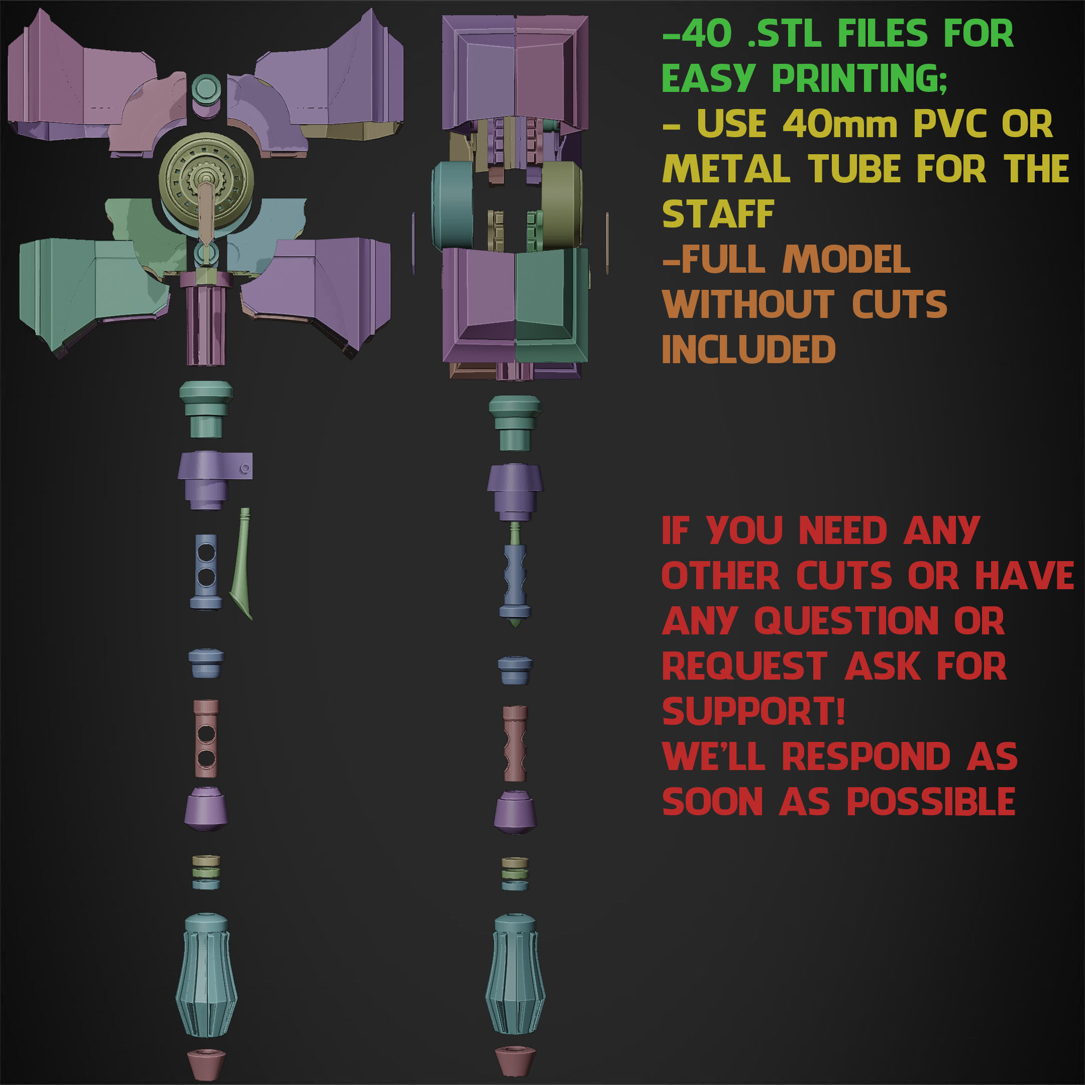 Arcane Jayce Mercury Hammer for Cosplay 3D model 3D printable | CGTrader