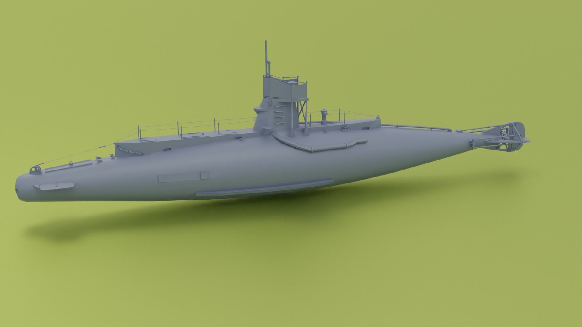 3D model British B-Class submarine VR / AR / low-poly | CGTrader