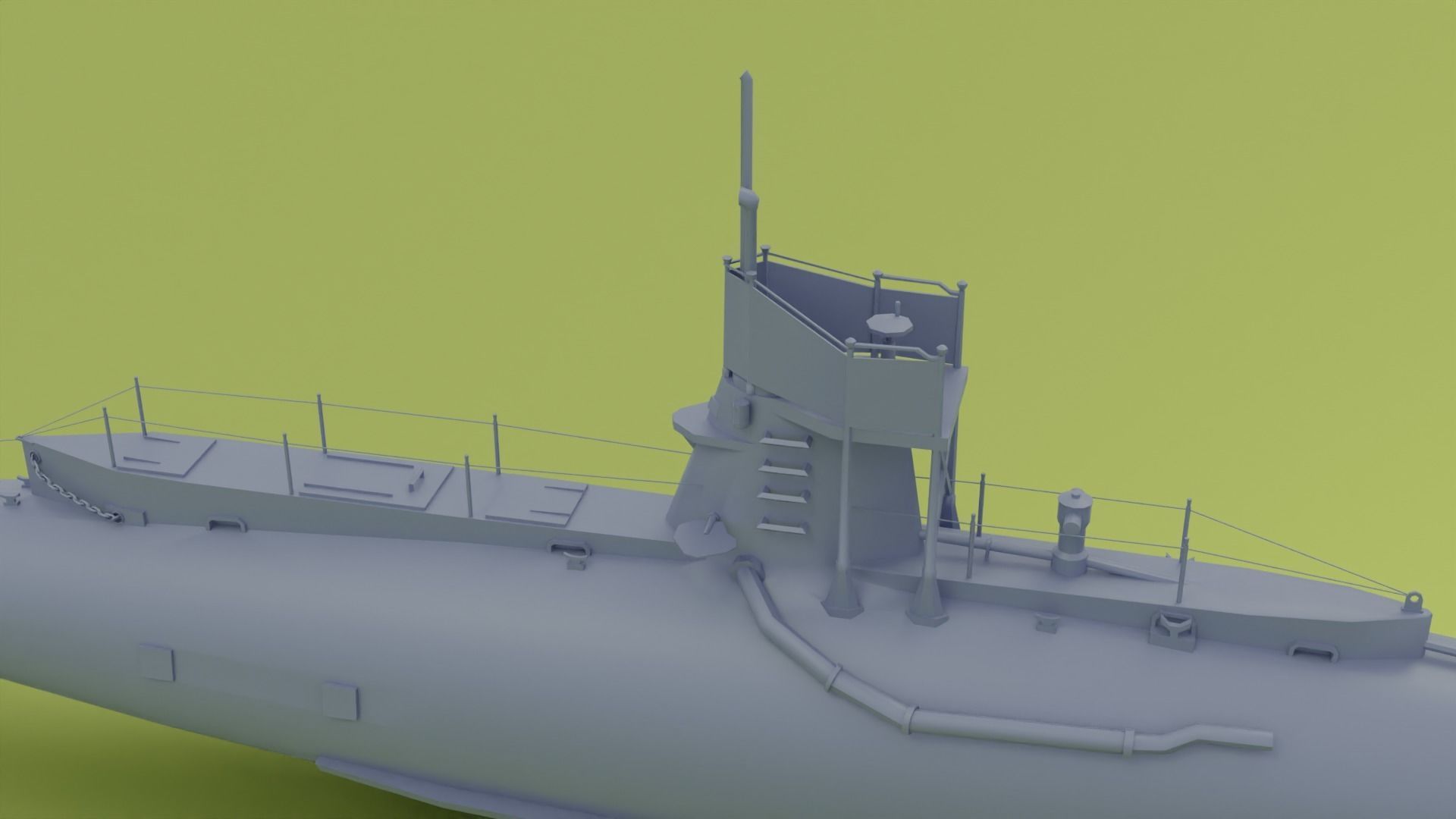 3D model British B-Class submarine VR / AR / low-poly | CGTrader