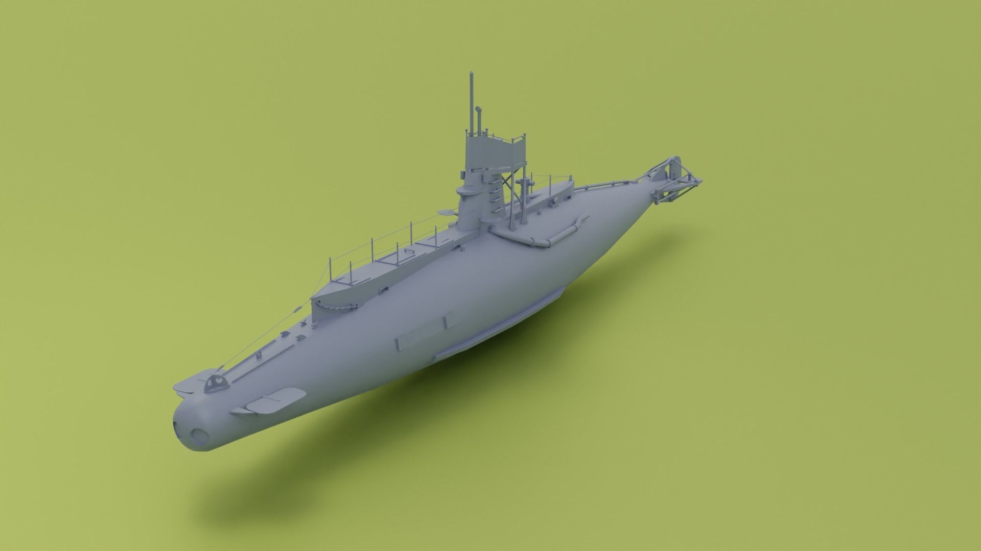 3D model British B-Class submarine VR / AR / low-poly | CGTrader