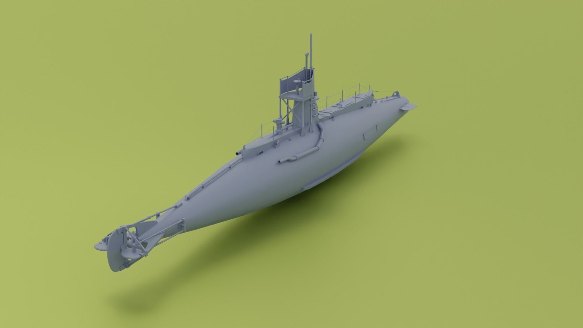 3D model British B-Class submarine VR / AR / low-poly | CGTrader