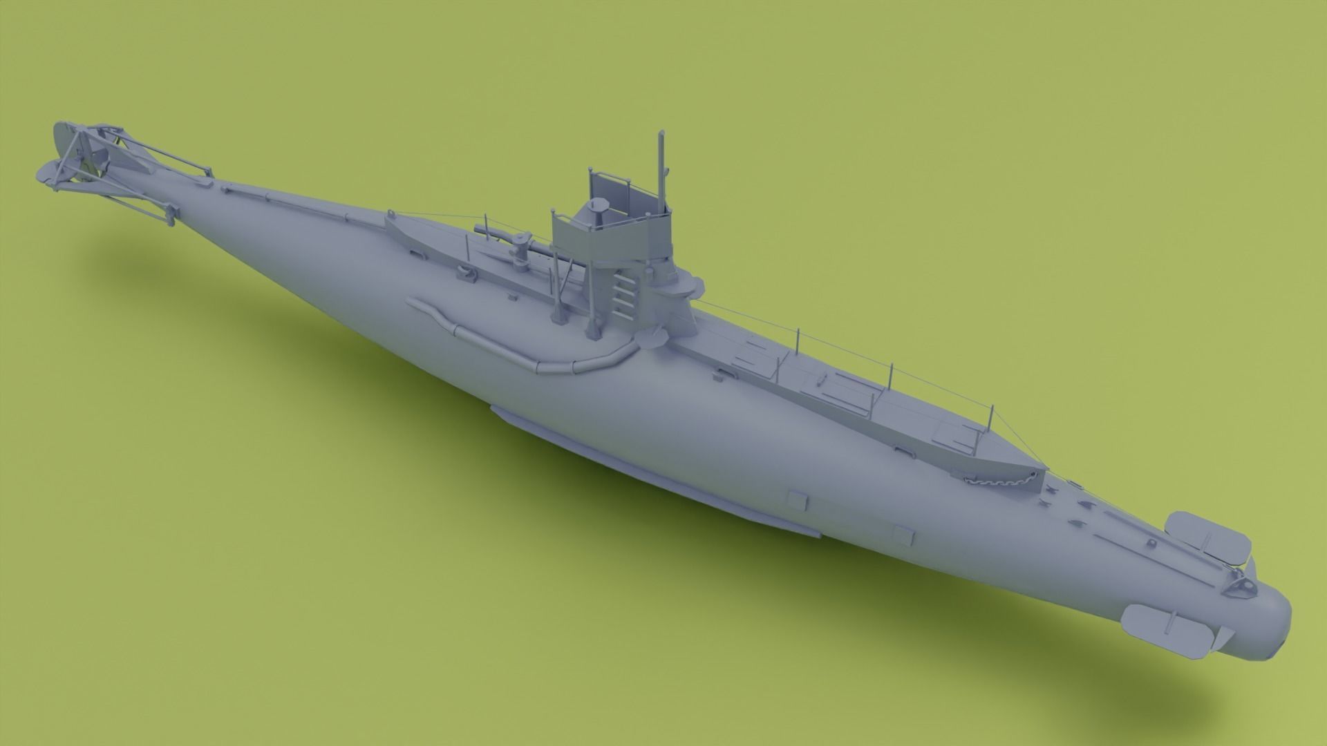 3D model British B-Class submarine VR / AR / low-poly | CGTrader