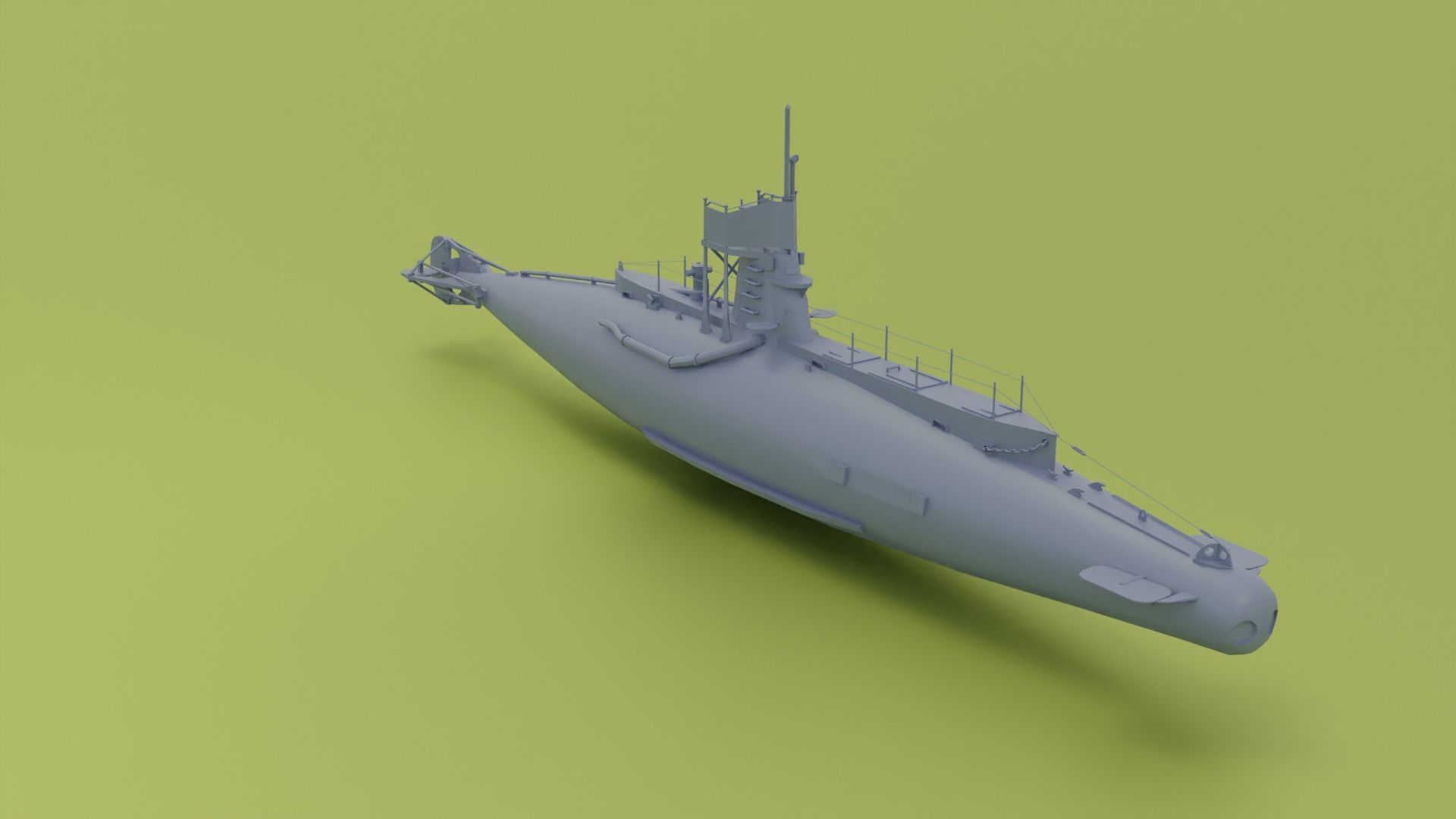 3D model British B-Class submarine VR / AR / low-poly | CGTrader