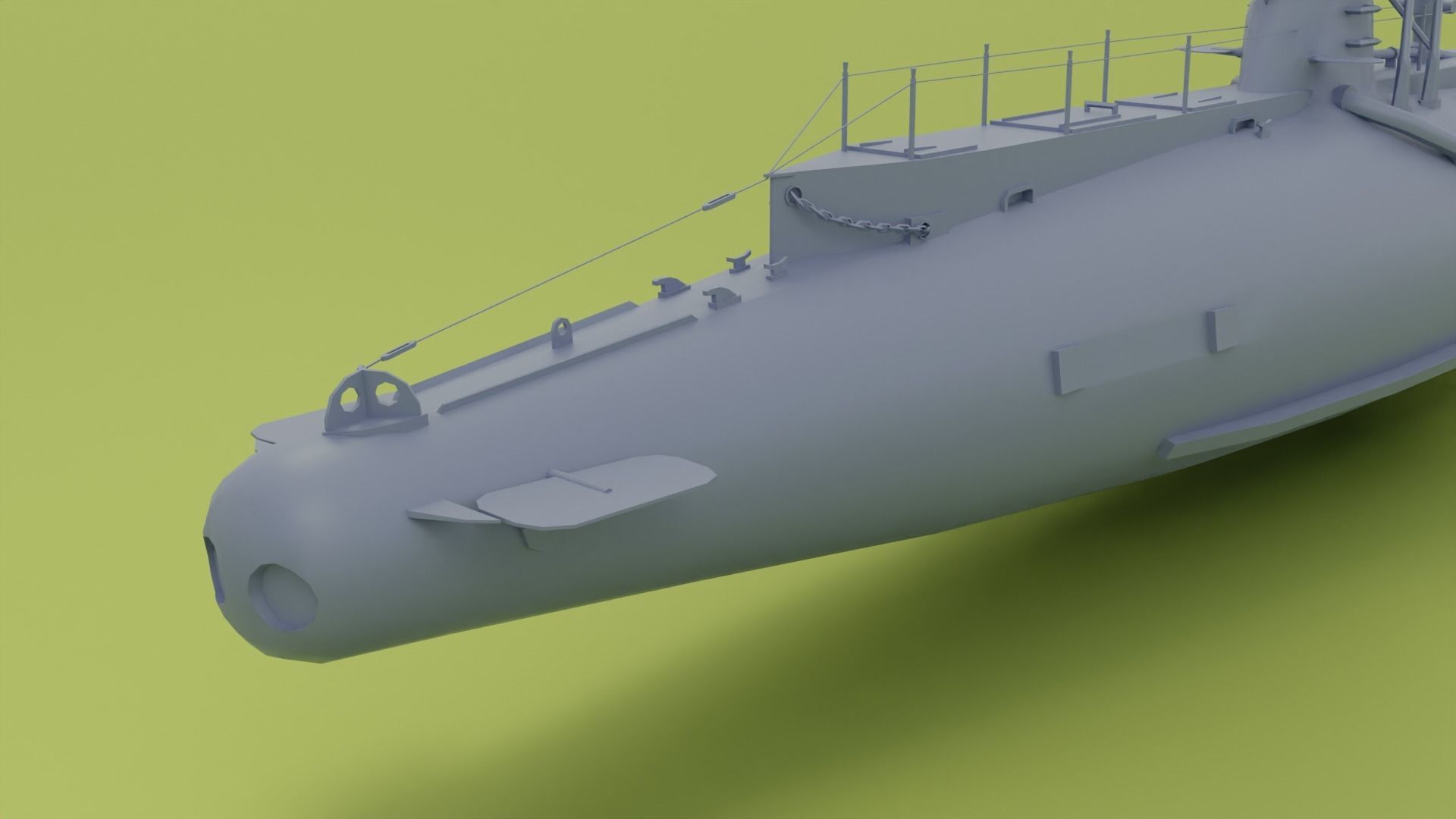 3D model British B-Class submarine VR / AR / low-poly | CGTrader