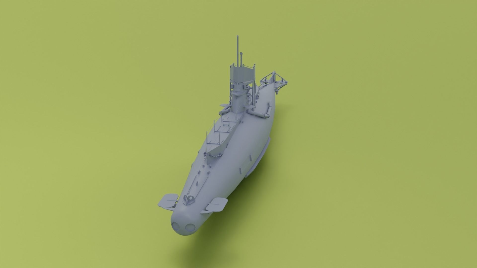 3D model British B-Class submarine VR / AR / low-poly | CGTrader