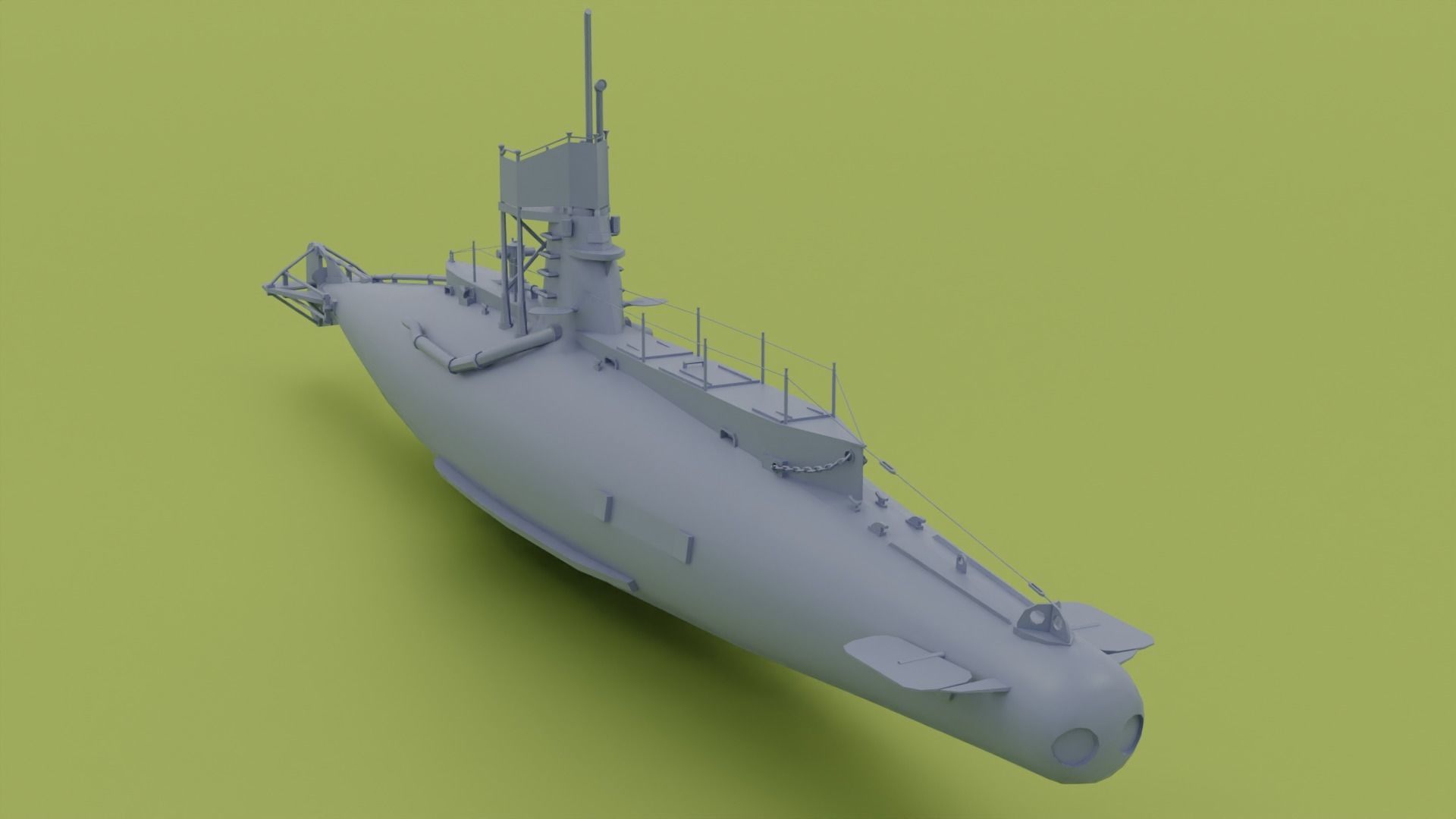 3D model British B-Class submarine VR / AR / low-poly | CGTrader