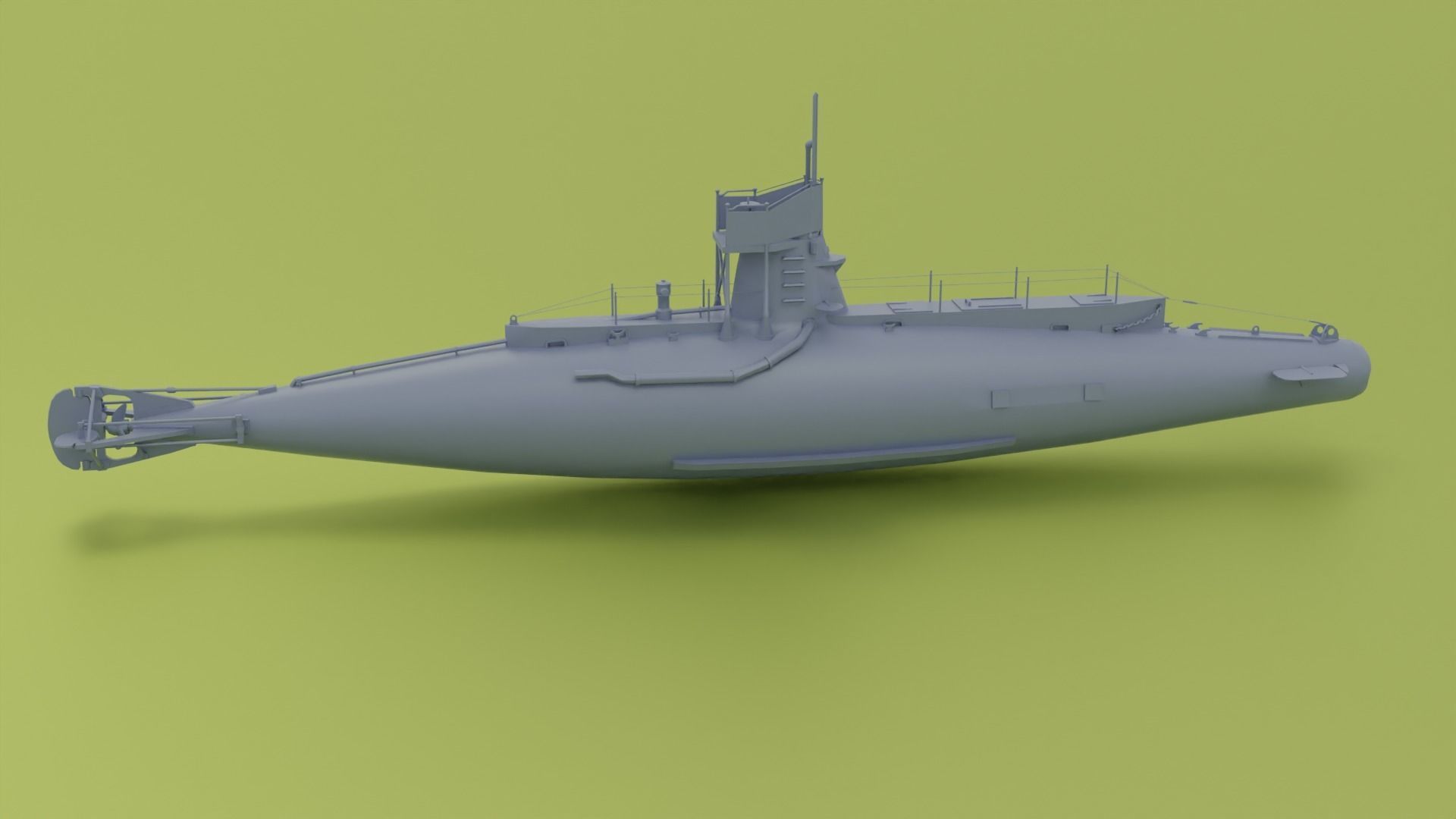 3D model British B-Class submarine VR / AR / low-poly | CGTrader