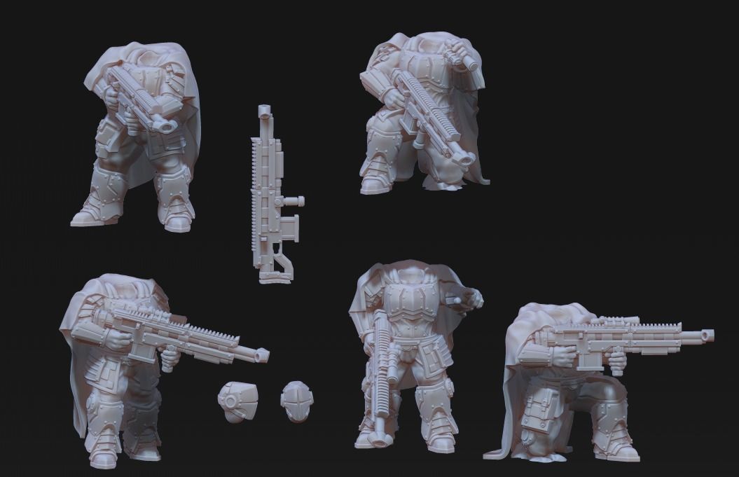 Black Knights - Recon Snipers 3D model 3D printable | CGTrader