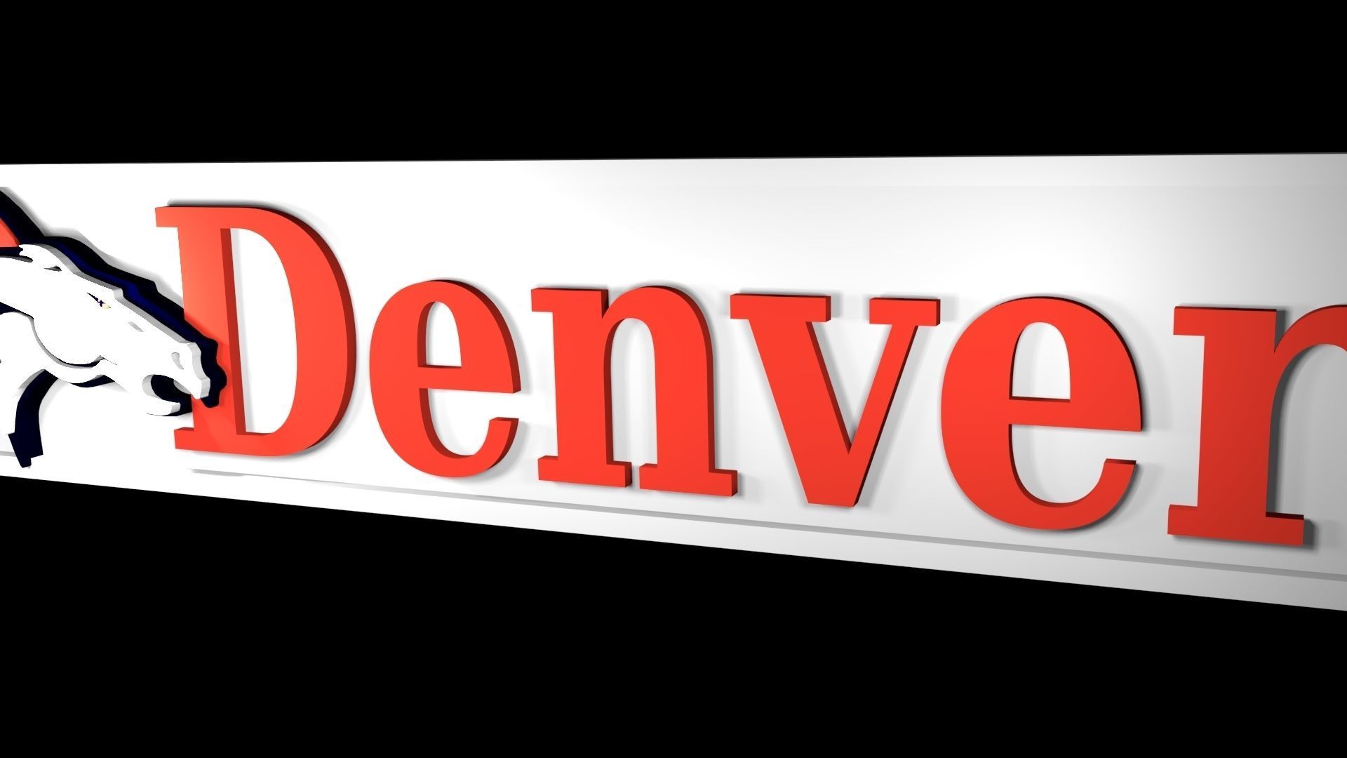 Denver banner 3D model | CGTrader