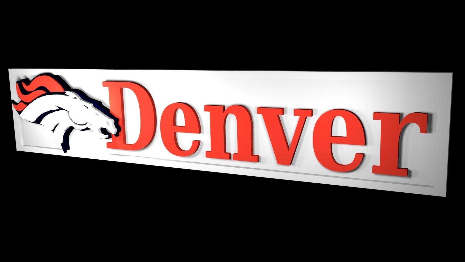 Denver banner 3D model | CGTrader
