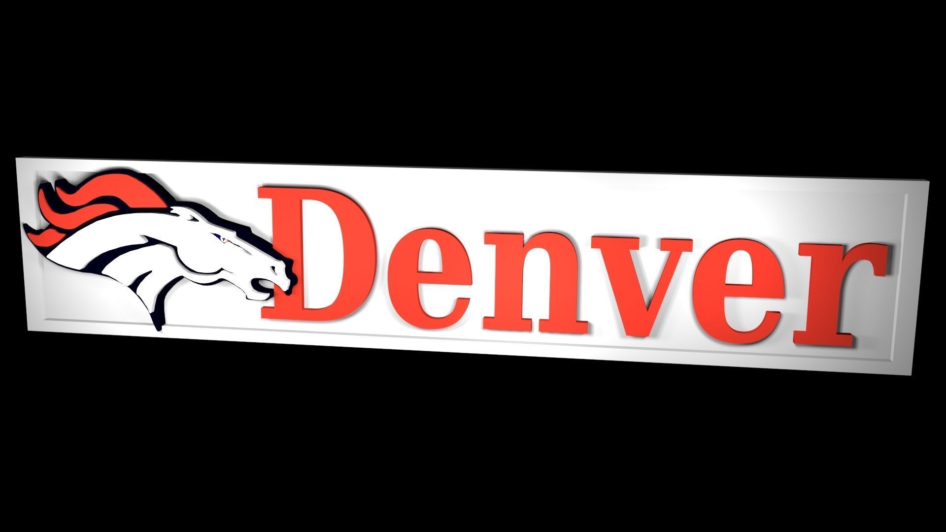 Denver banner 3D model | CGTrader