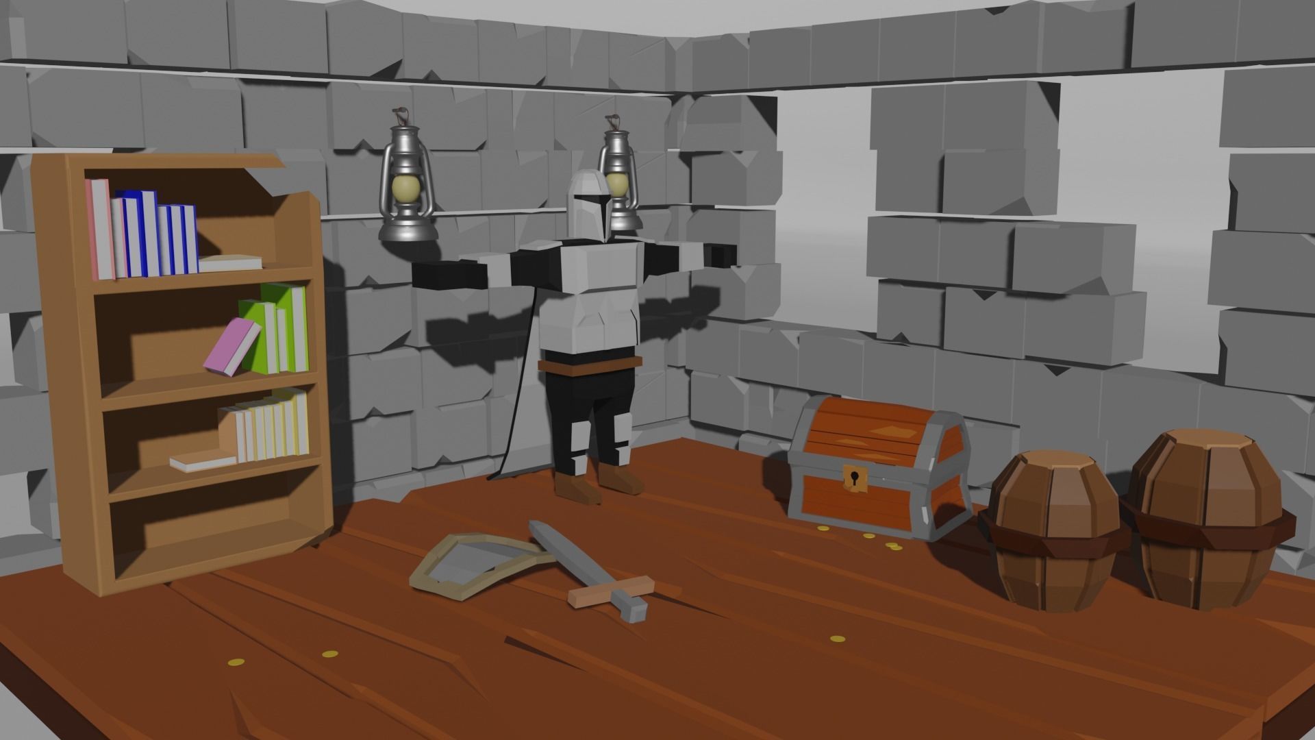 3D model knight room VR / AR / low-poly | CGTrader