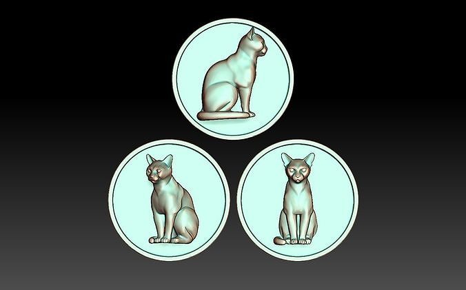 cats relief 3D model 3D printable | CGTrader