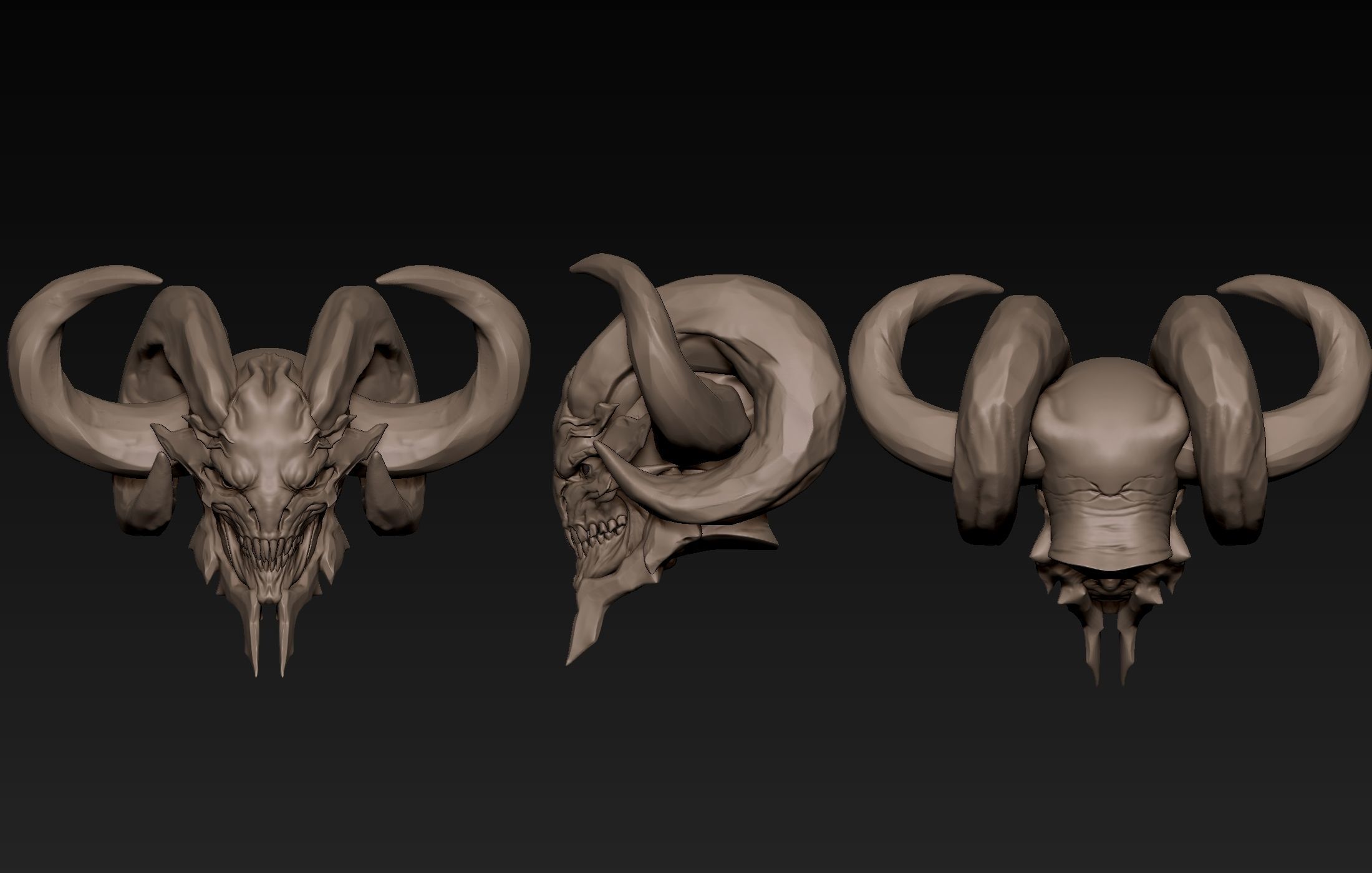 Demon Head 3D model | CGTrader