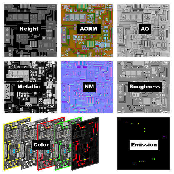 Microchips A01 free Texture | CGTrader