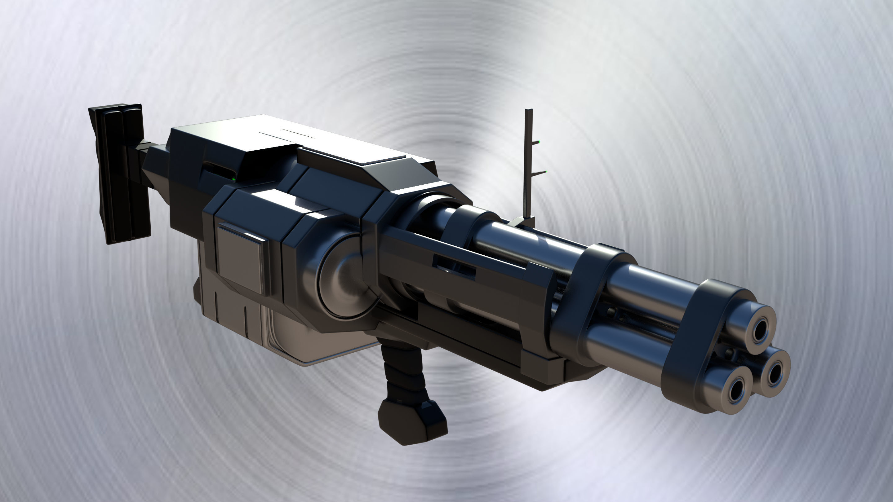 Assault Rifle Minigun 3D model | CGTrader