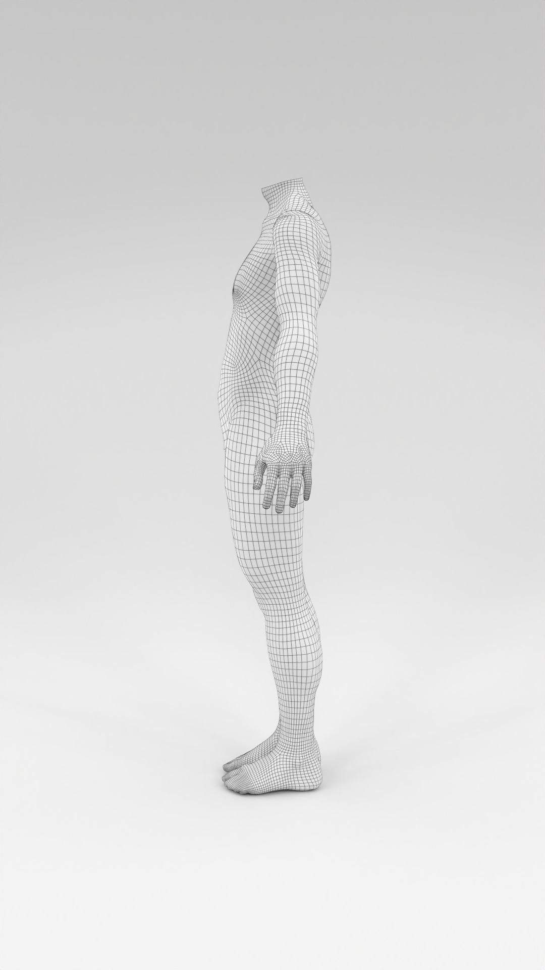 3D model headless male fashion mannequin catwalk pose VR / AR / low ...