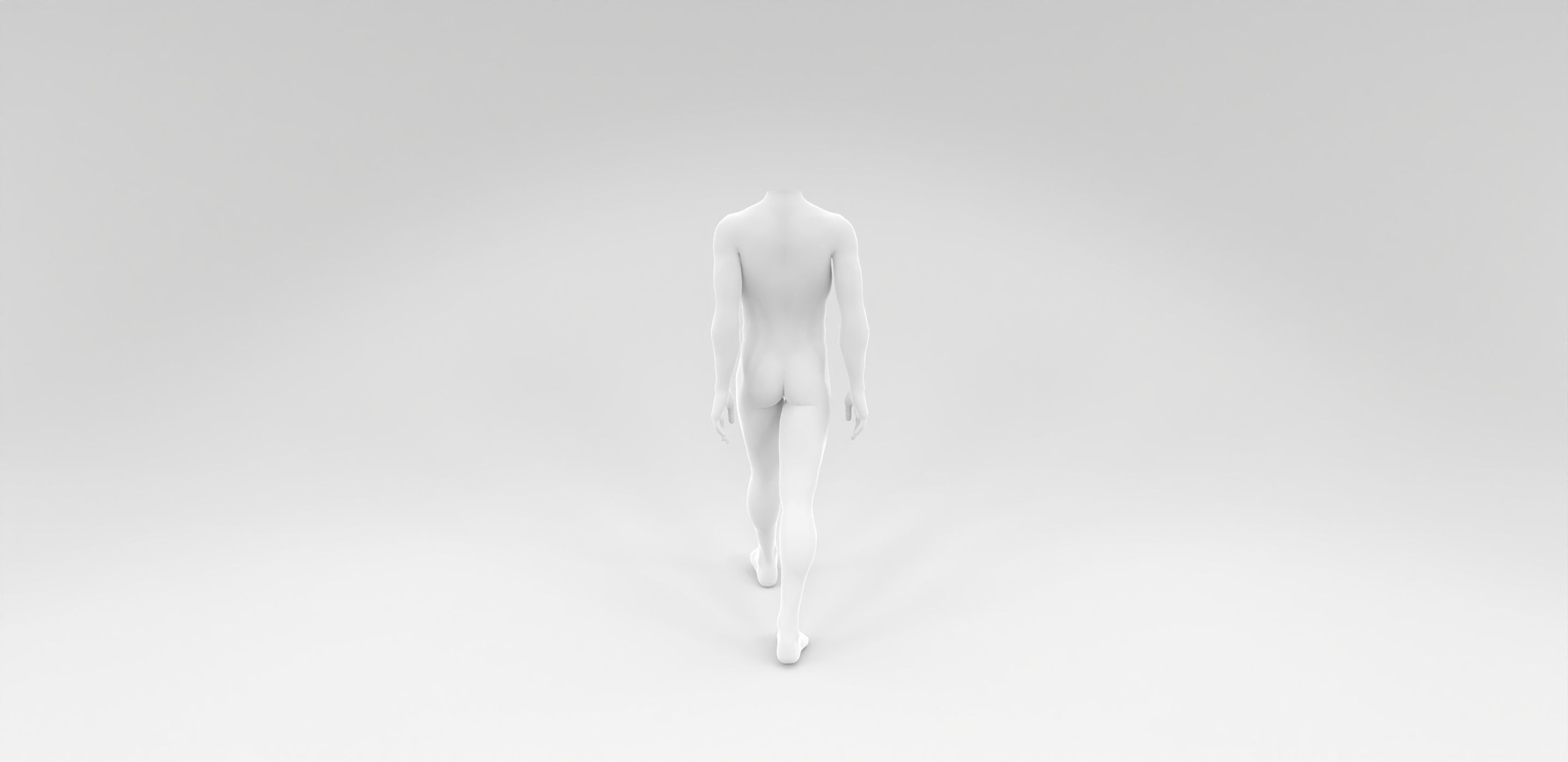 3D model headless male fashion mannequin catwalk pose VR / AR / low ...