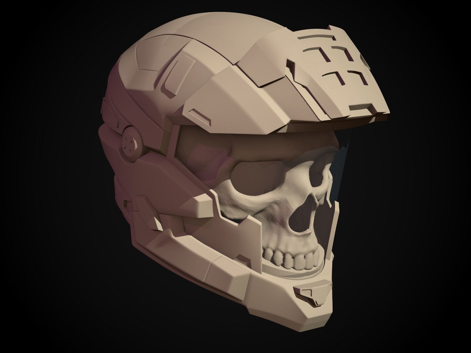 printable halo reach haunted helmet 3D model 3D printable | CGTrader