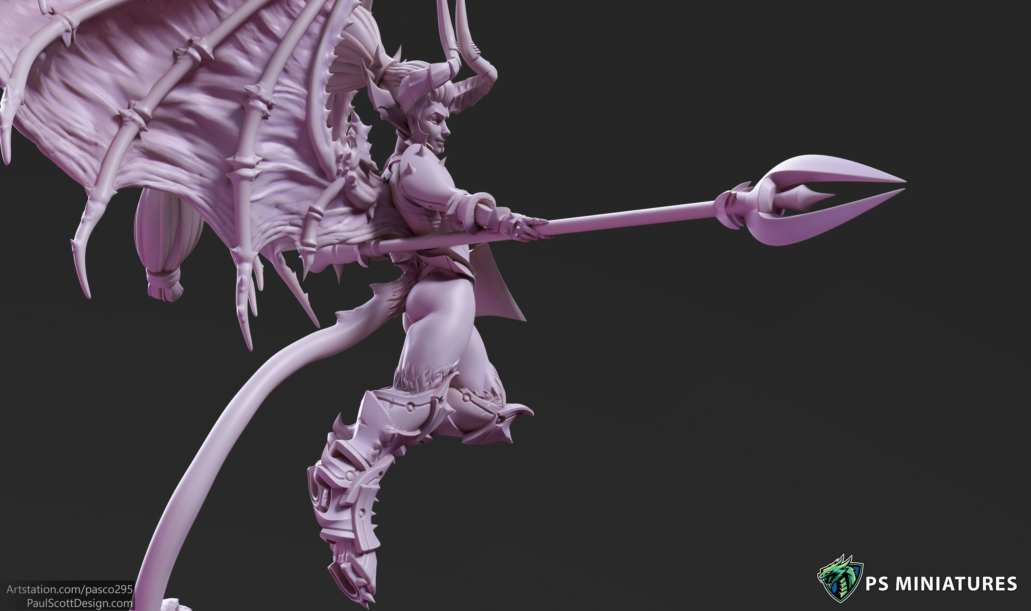 Drow Demonic Harpy Pose 3 - Includes Pinup Variant 3D 3D model 3D ...