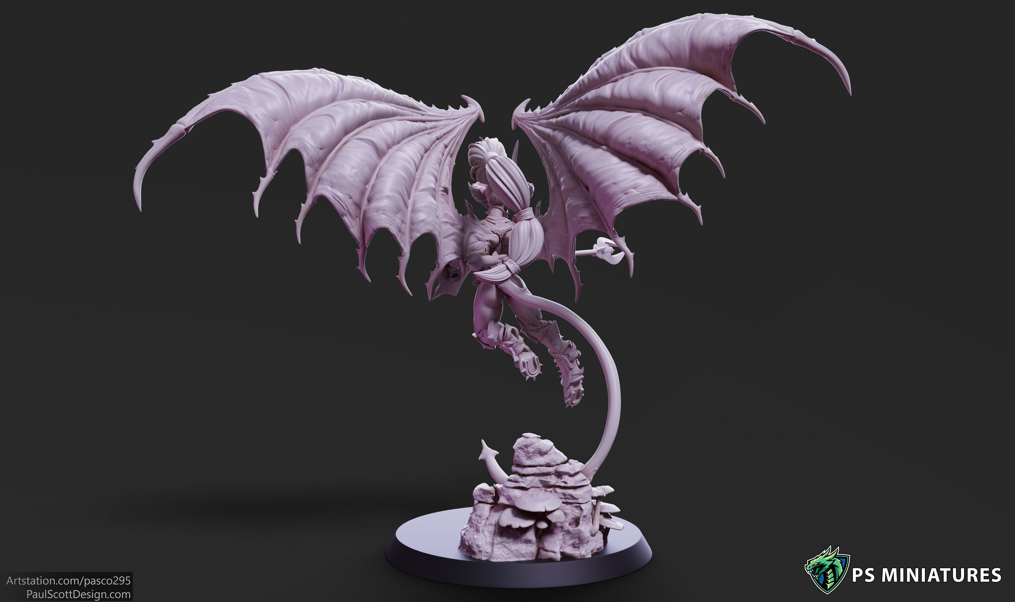 Drow Demonic Harpy Pose 3 - Includes Pinup Variant 3D 3D model 3D ...