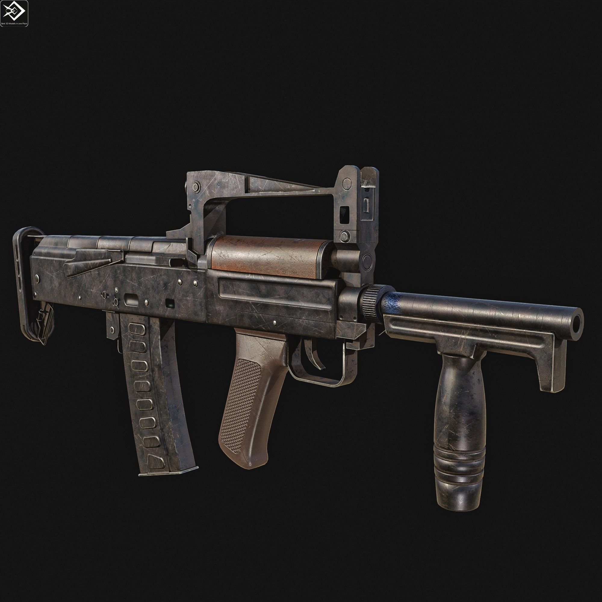 3D model OTs-14 Groza VR / AR / low-poly | CGTrader