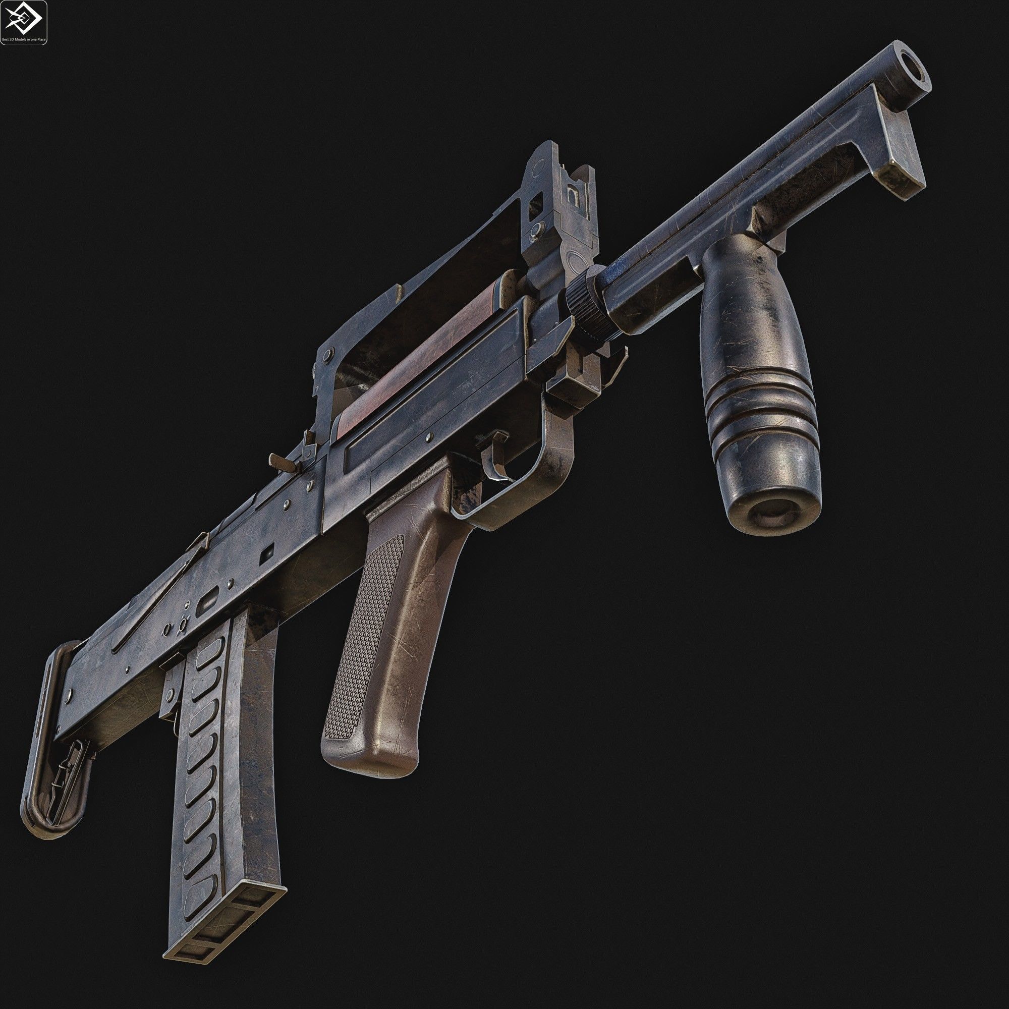 3D model OTs-14 Groza VR / AR / low-poly | CGTrader