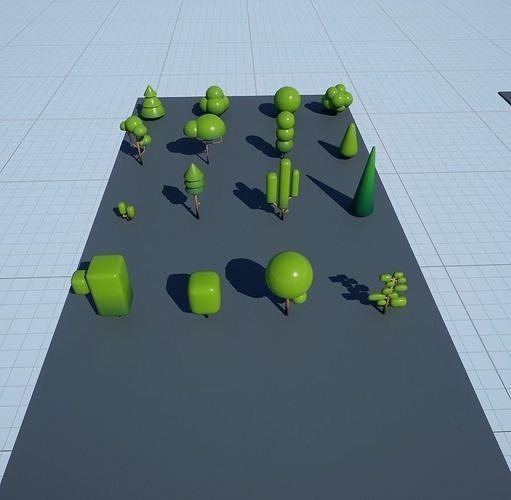 Trees Stylized Textured assets pack free VR / AR / low-poly 3D model ...