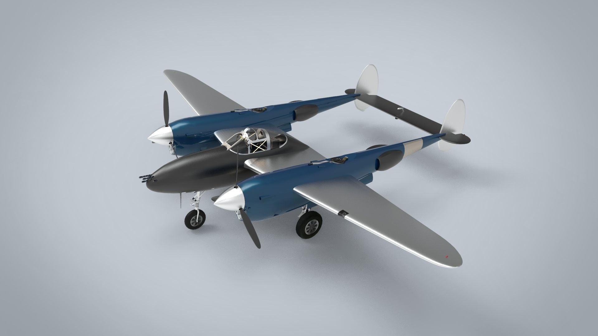 Lockheed P-38 Lightning 3D model | CGTrader