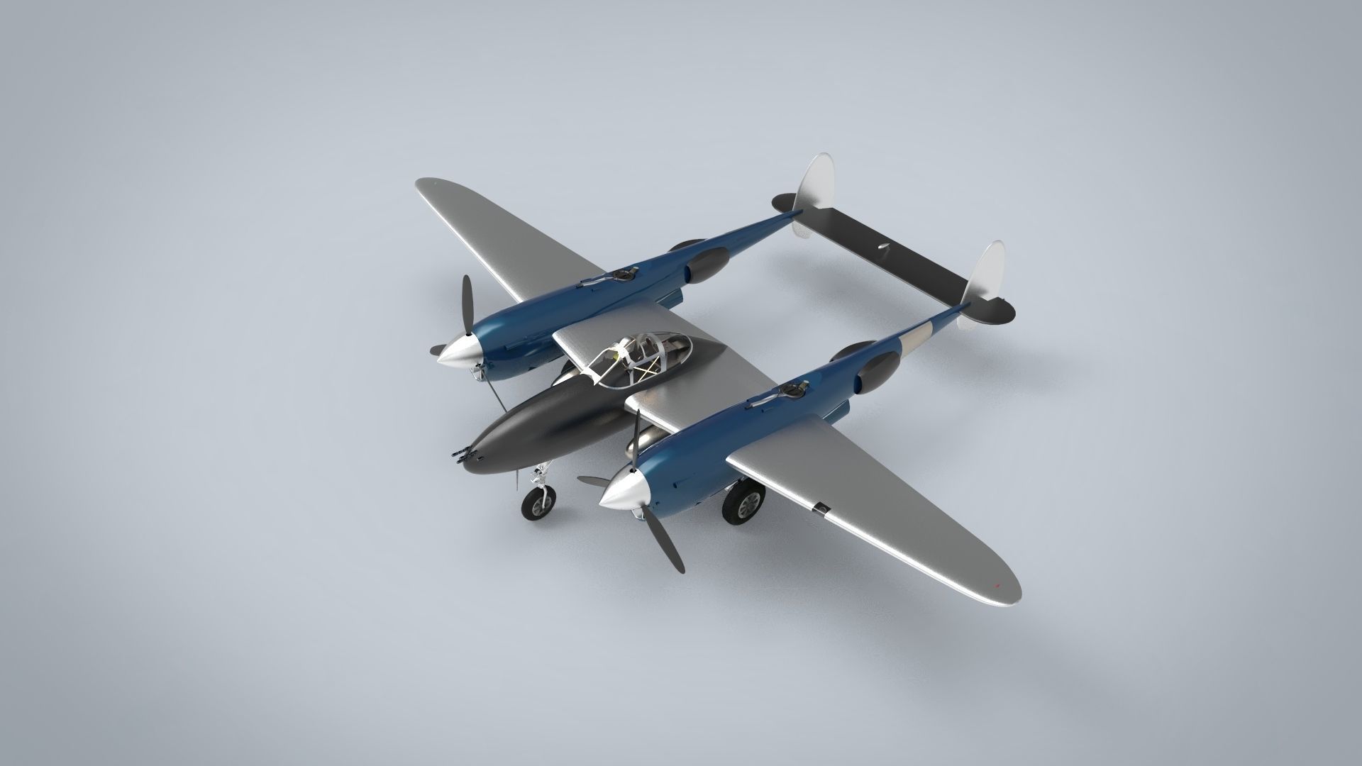 Lockheed P-38 Lightning 3D model | CGTrader