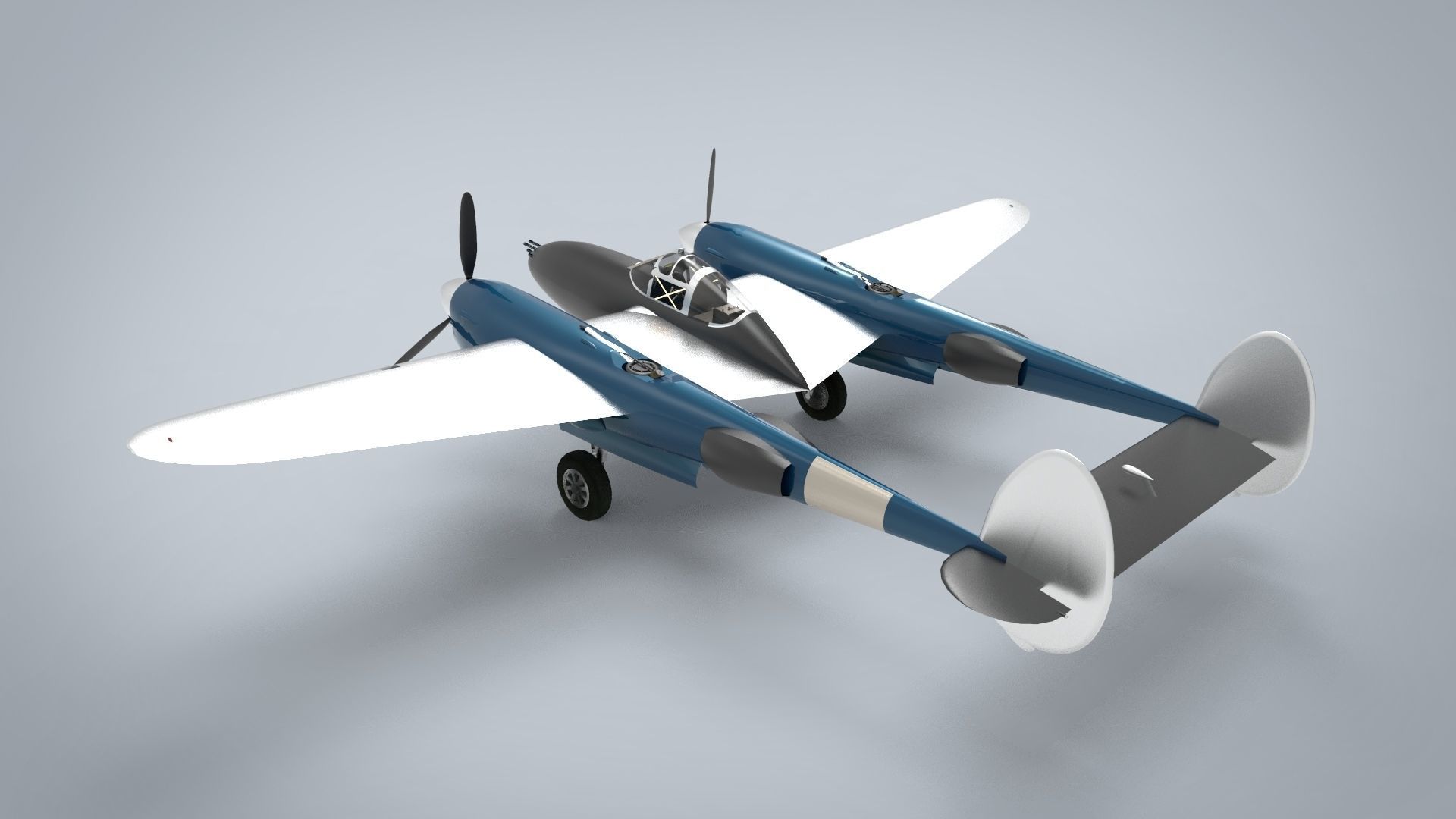 Lockheed P-38 Lightning 3D model | CGTrader