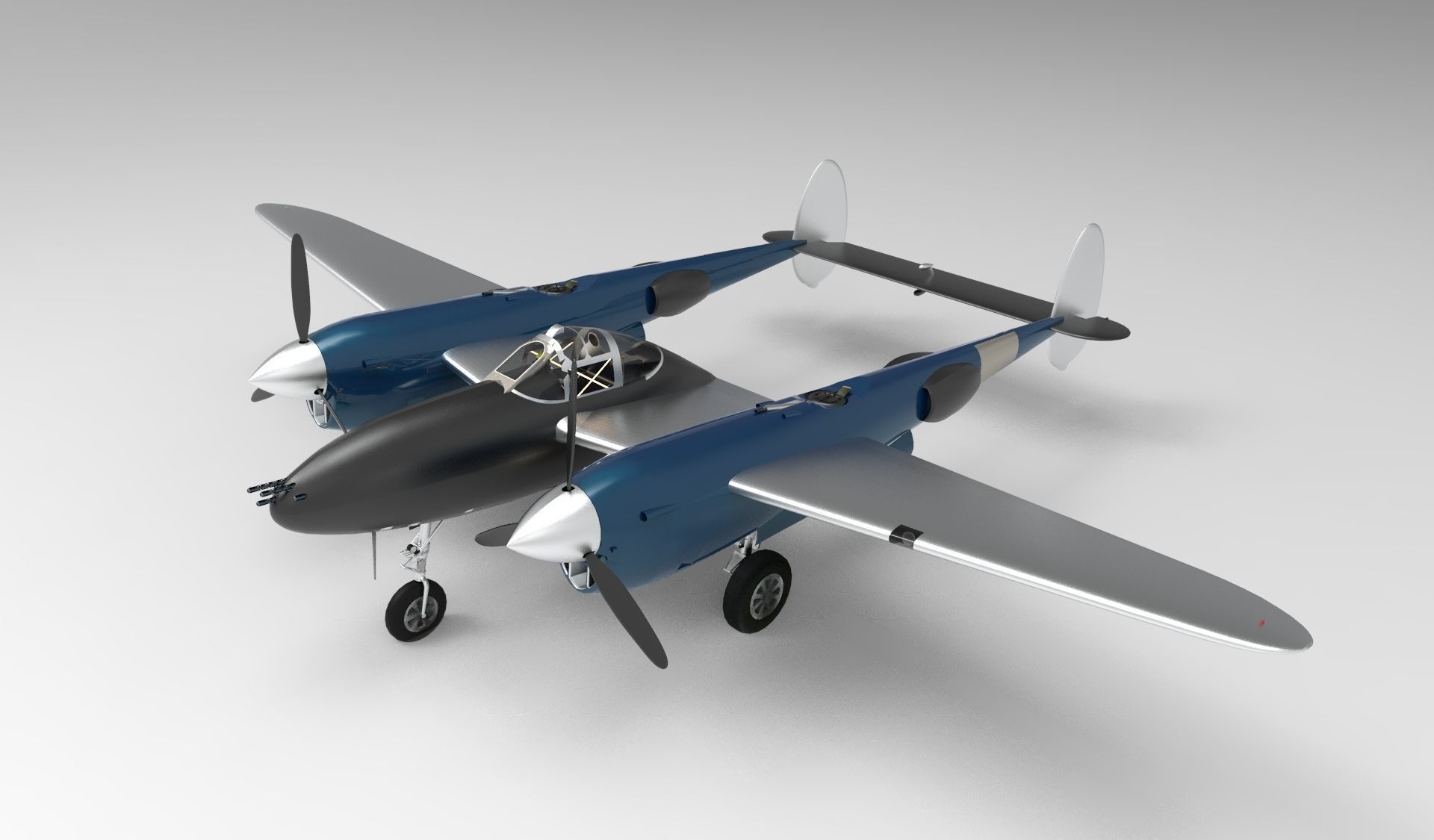 Lockheed P-38 Lightning 3D model | CGTrader