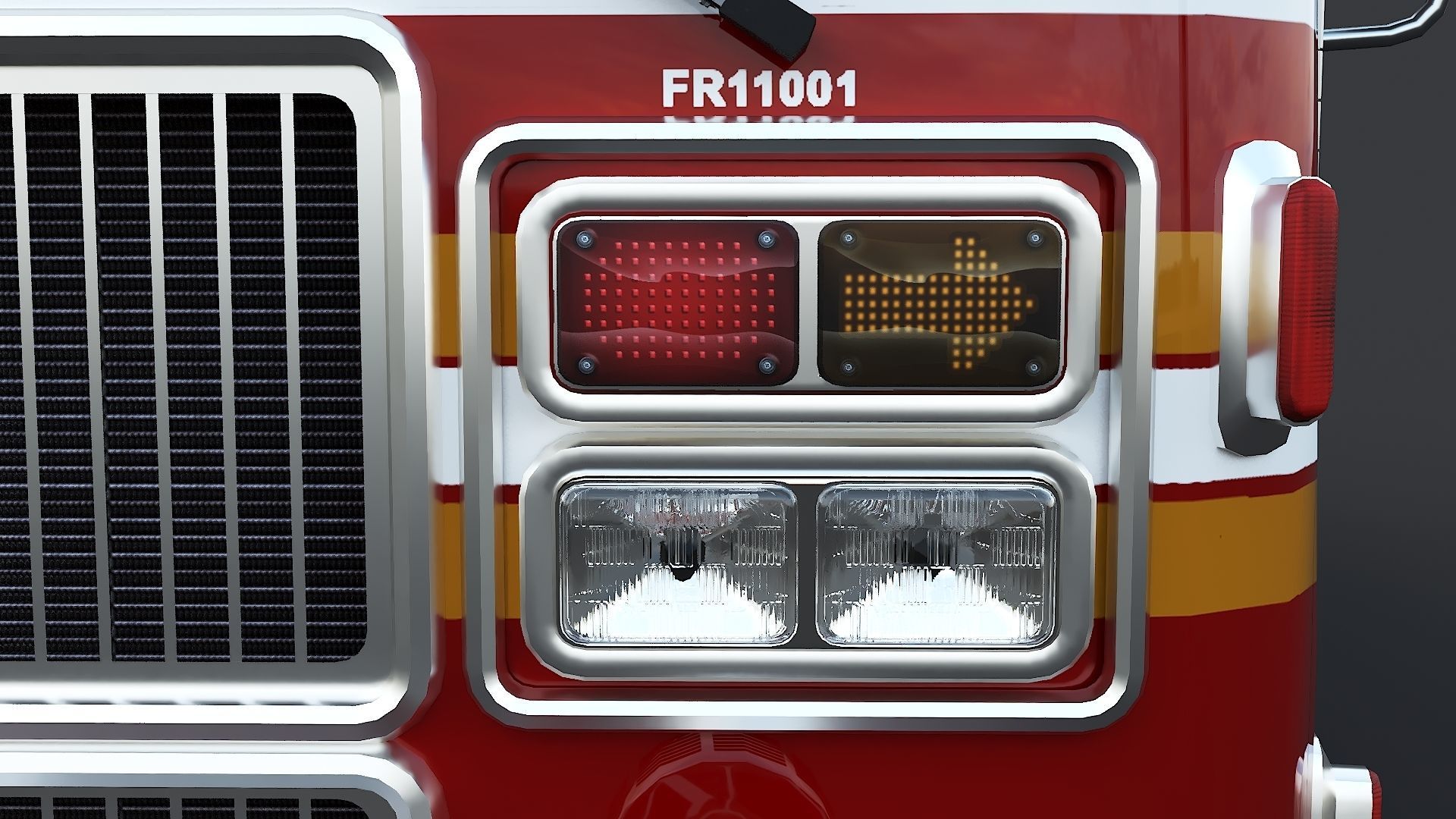3D model Fire Truck FDNY Rescue 1 with Interior VR / AR / low-poly ...