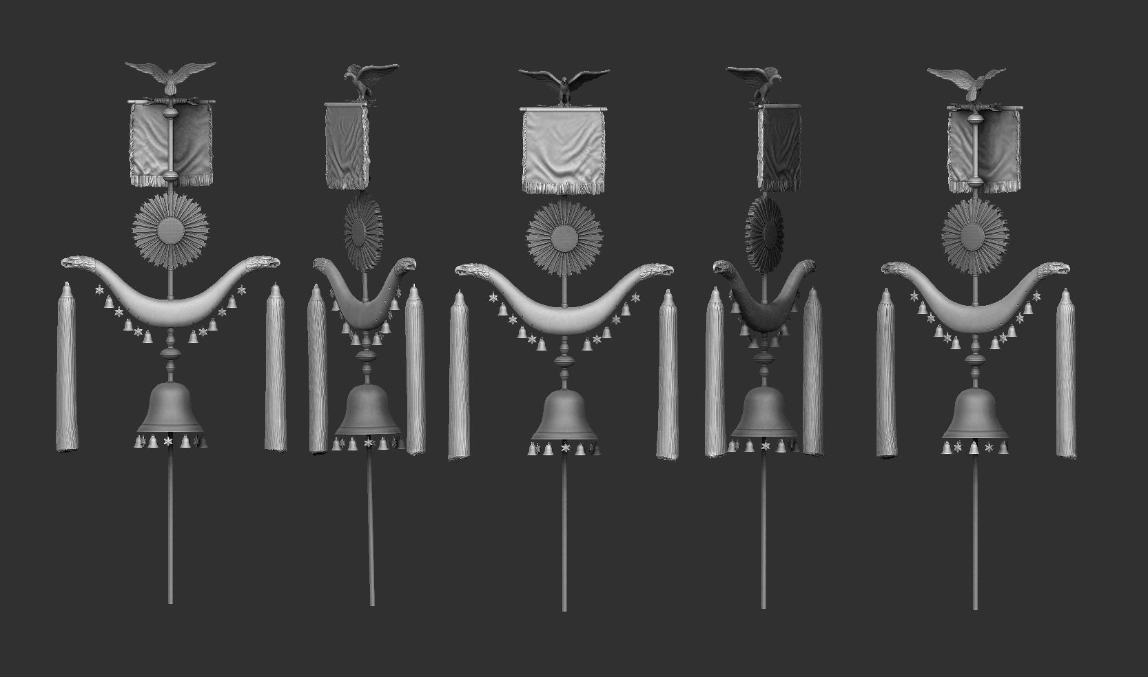 nazi banner schellenbaum 3D model 3D printable | CGTrader