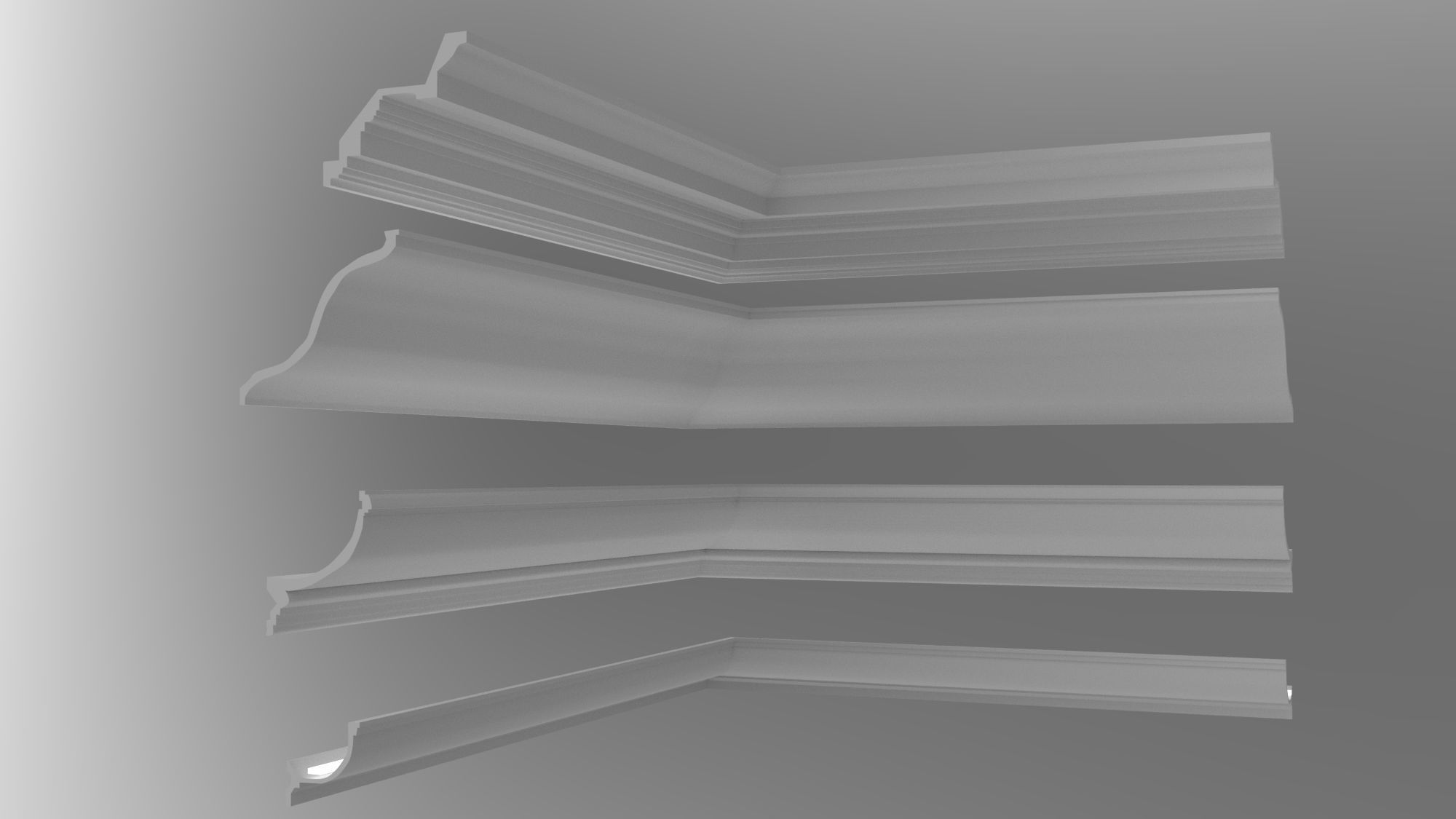 Cornice set 3D model | CGTrader