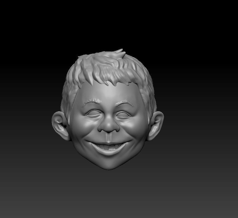 Alfred Neuman Figure head 3D model 3D printable | CGTrader