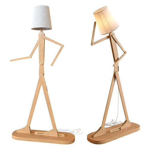 Lampsshop Wooden Mans 3D model | CGTrader