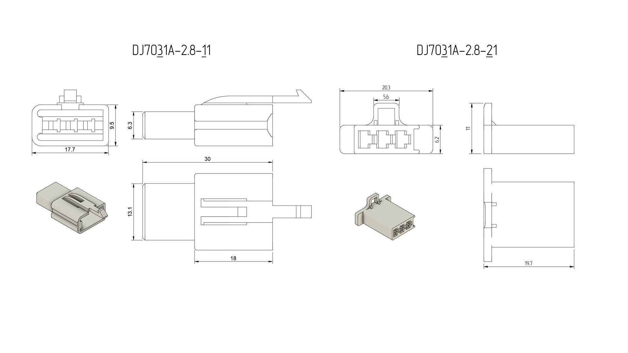 Car Connectors DJ70 3D model 3D printable | CGTrader