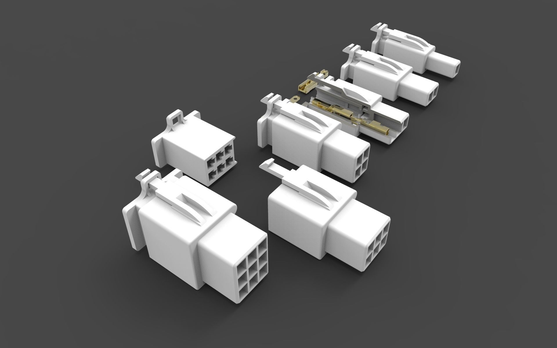 Car Connectors DJ70 3D model 3D printable | CGTrader