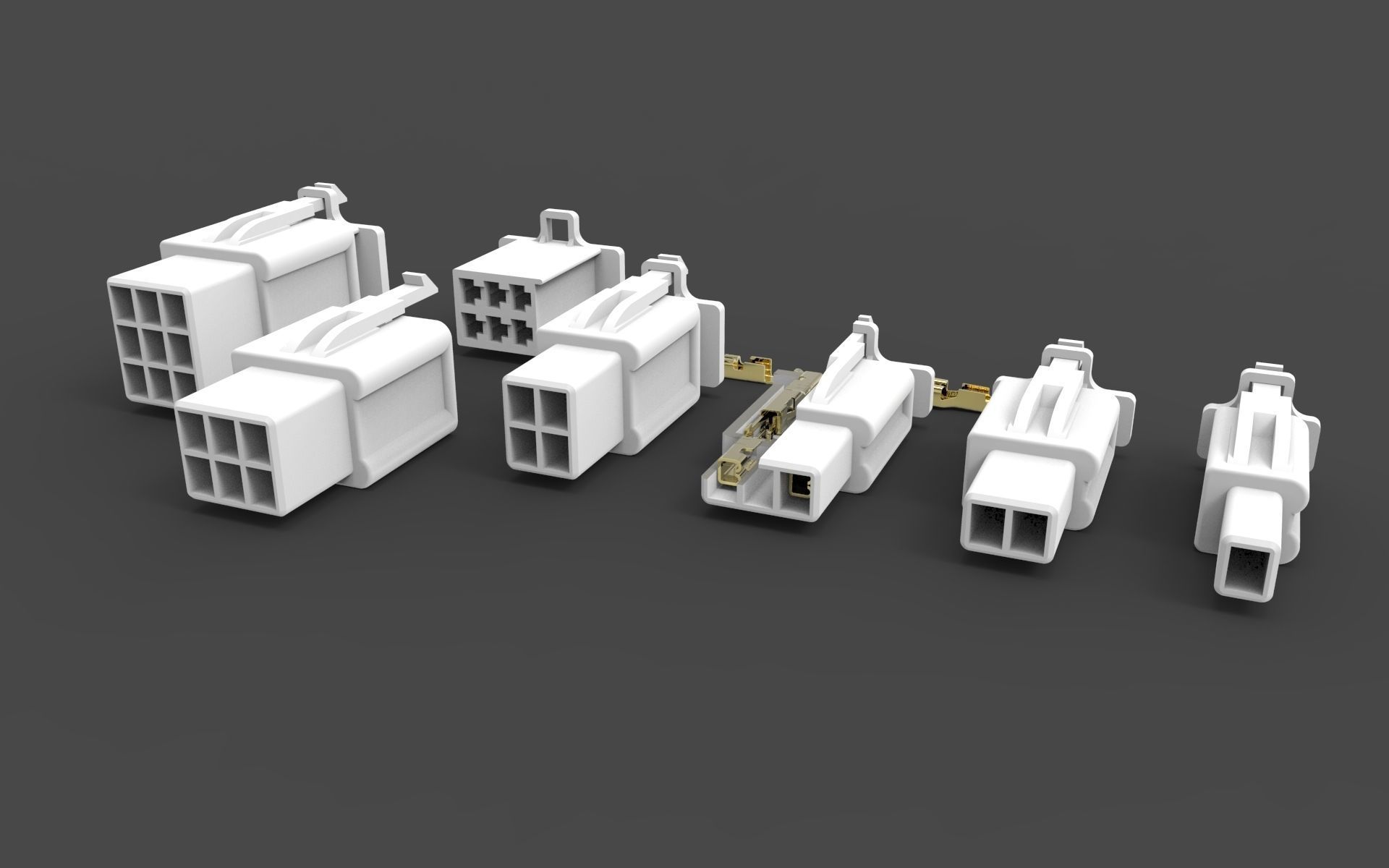 Car Connectors DJ70 3D model 3D printable | CGTrader