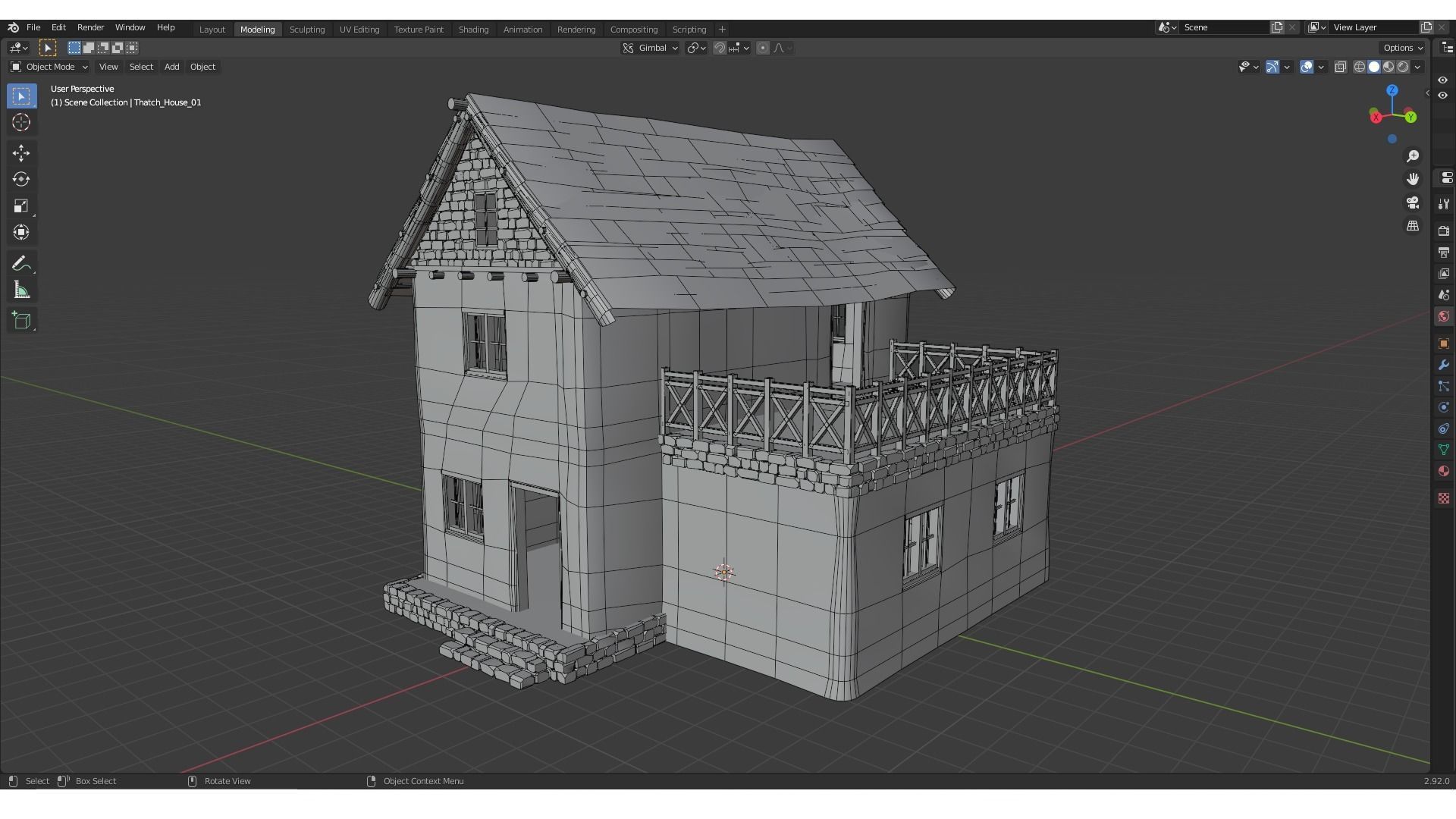 3D model Thatch House VR / AR / low-poly | CGTrader