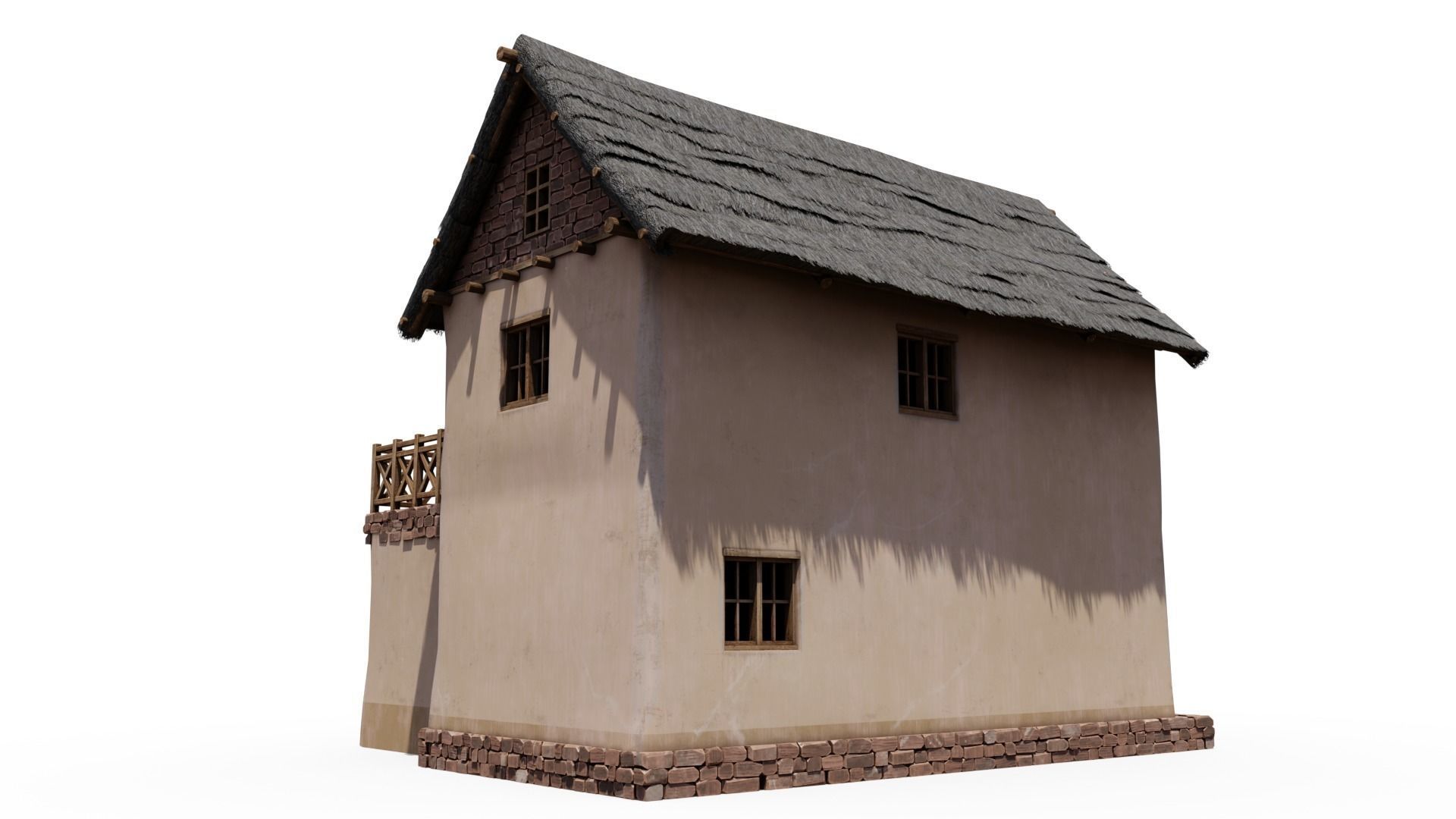3D model Thatch House VR / AR / low-poly | CGTrader
