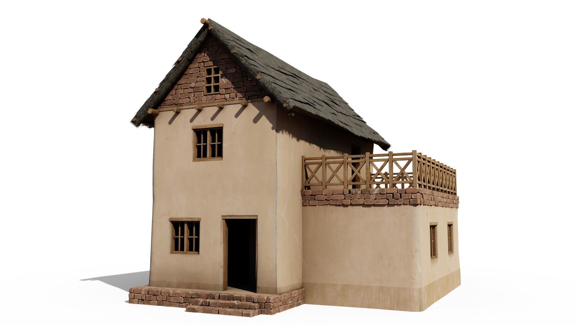 3D model Thatch House VR / AR / low-poly | CGTrader