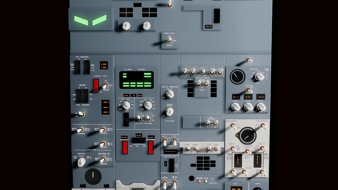 3D model airport control panel VR / AR / low-poly | CGTrader