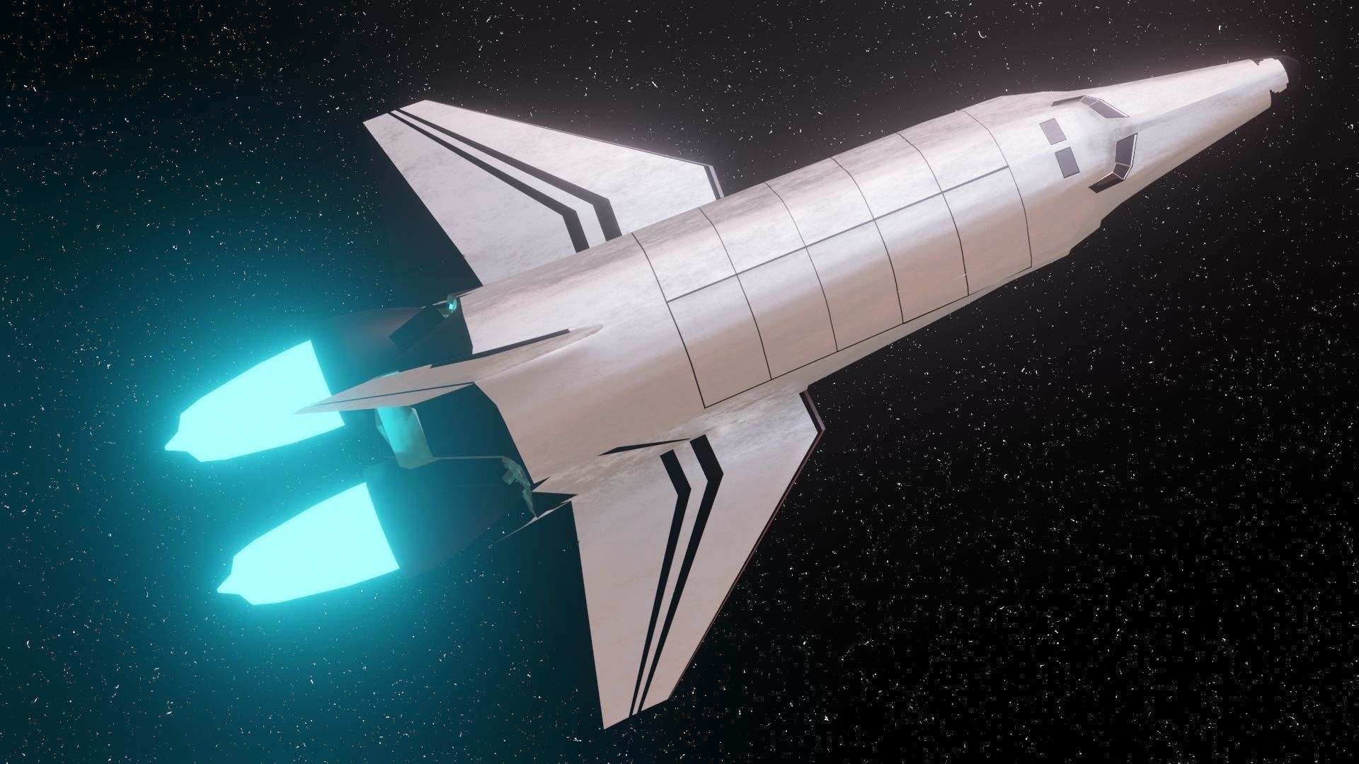 Space ship in open space free 3D model | CGTrader